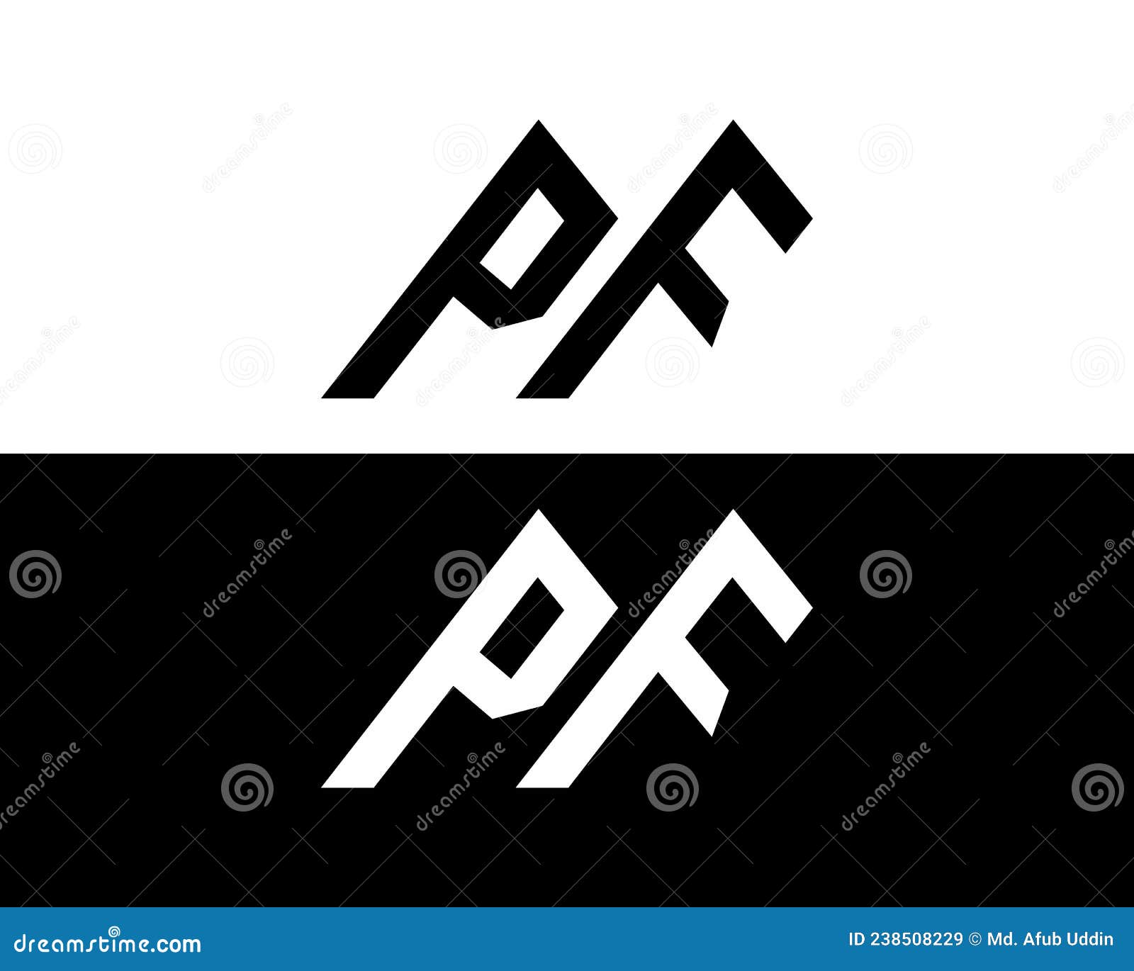 Letters PF Logo Symbol and Icon Design Stock Vector - Illustration of ...