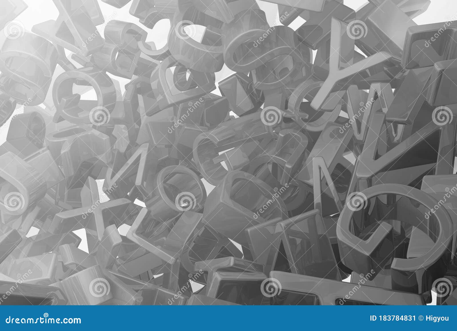 Letters Pile Grey Background Stock Illustration - Illustration of ...