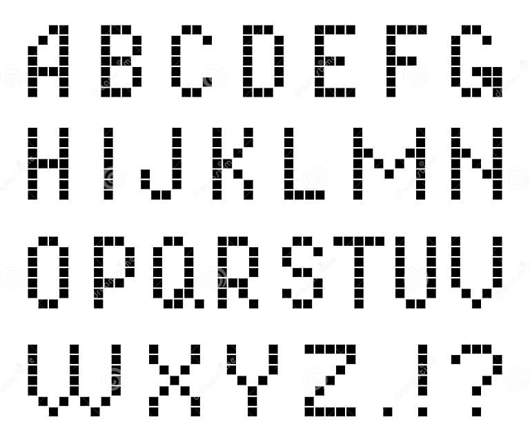 Letters of pixels. stock vector. Illustration of bright - 98007010