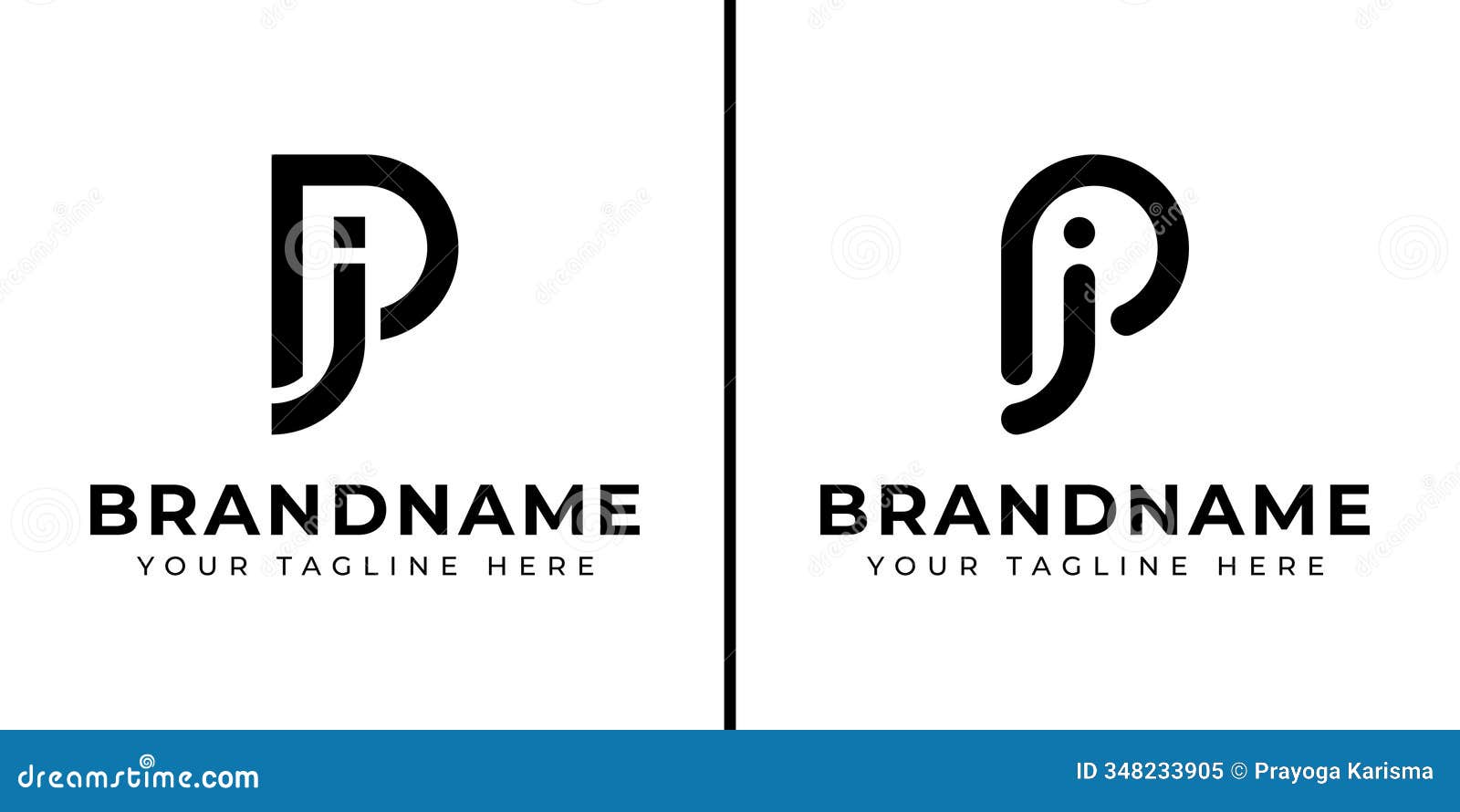 Letters PJ Monogram Logo, Suitable for Any Business with PJ or JP ...