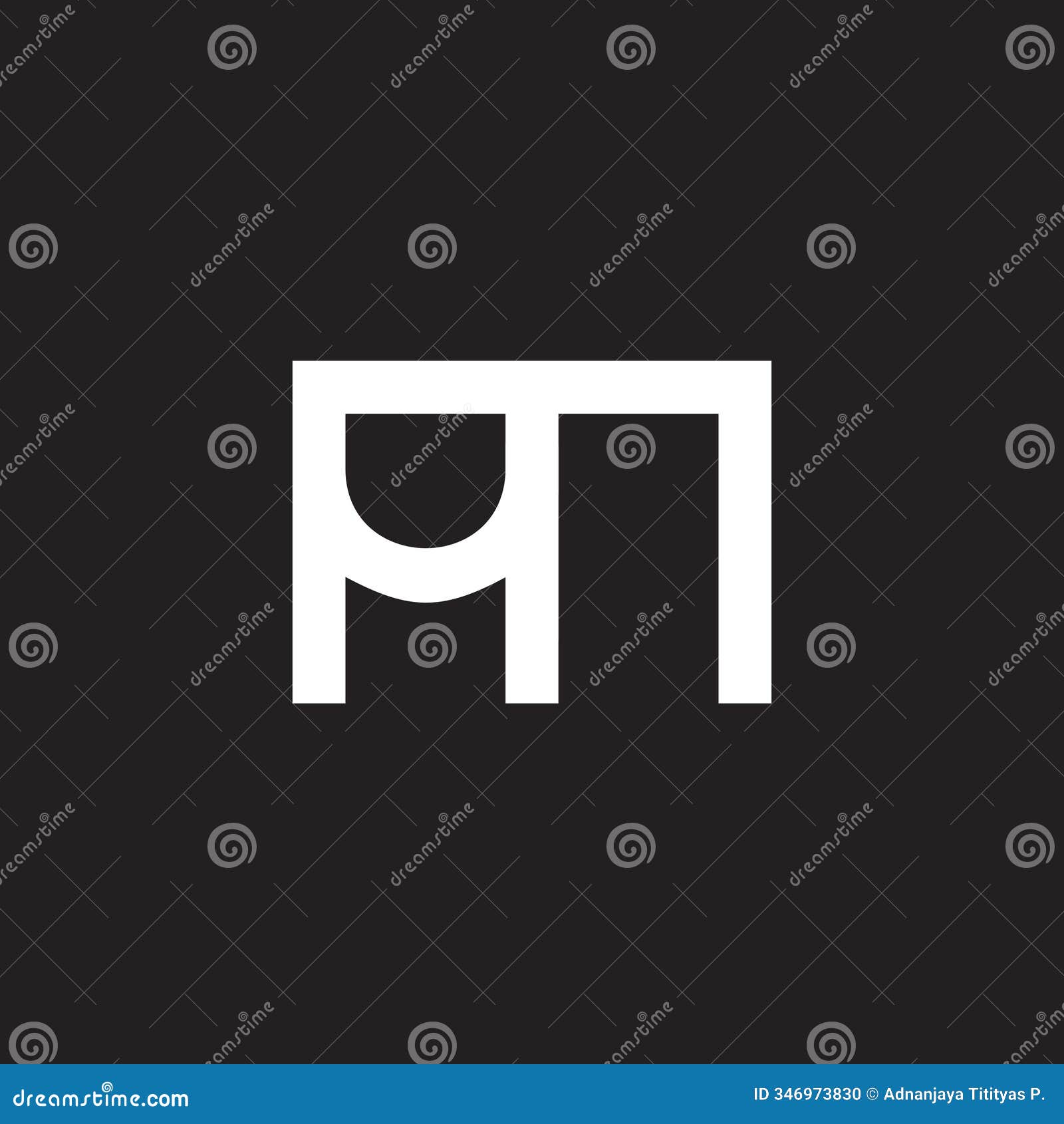 Letters Pm Simple Abstract Geometric Lines Logo Vector Stock Vector ...