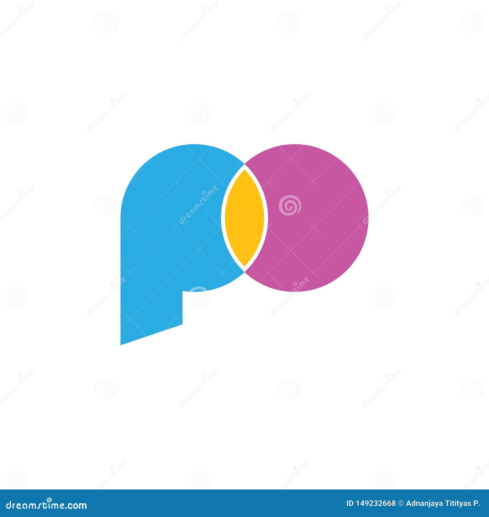 Letters Po Linked Circle Simple Logo Vector Stock Vector - Illustration ...