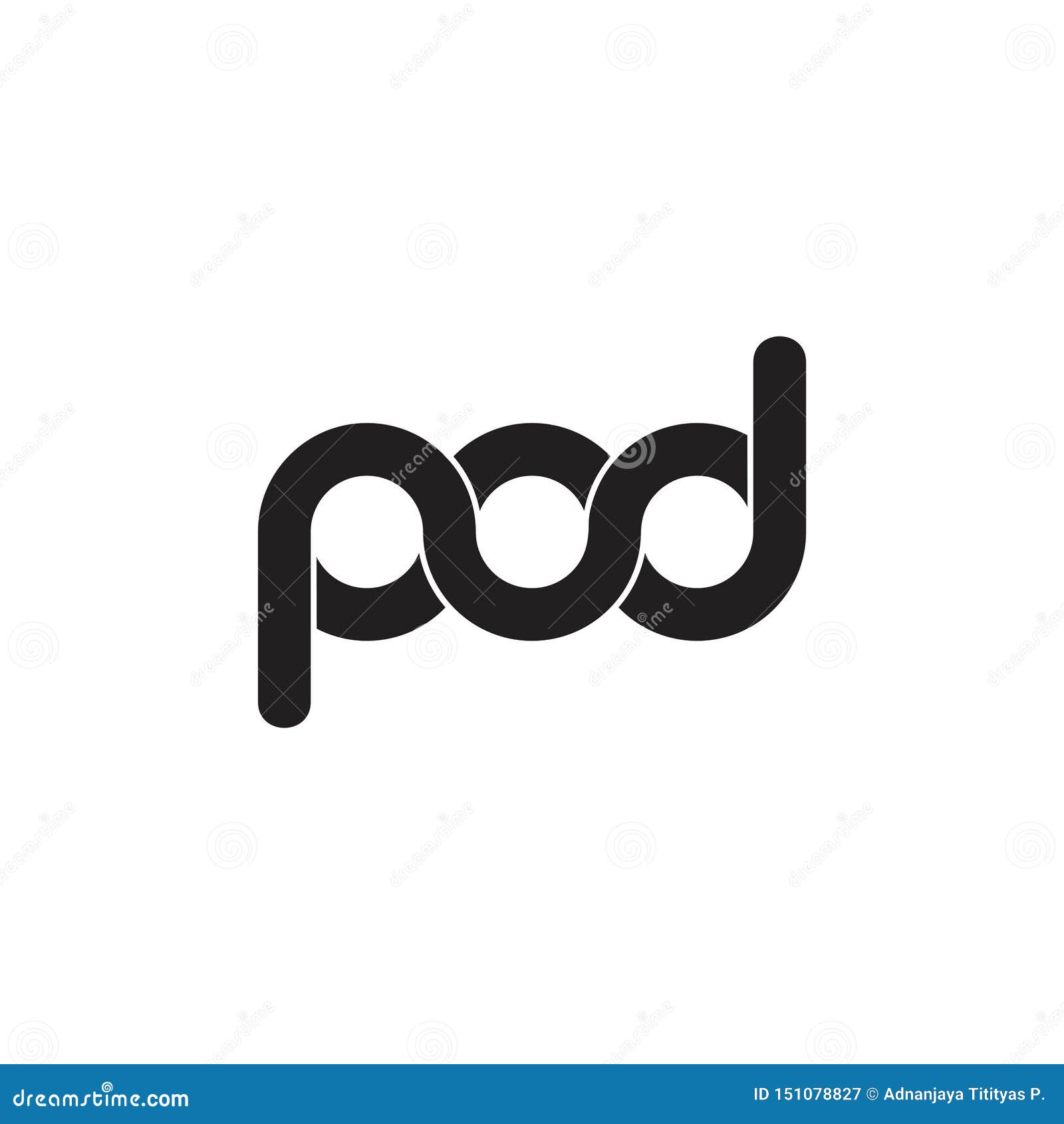 Letters Pod Linked Helix Infinity Design Logo Vector Stock Vector ...