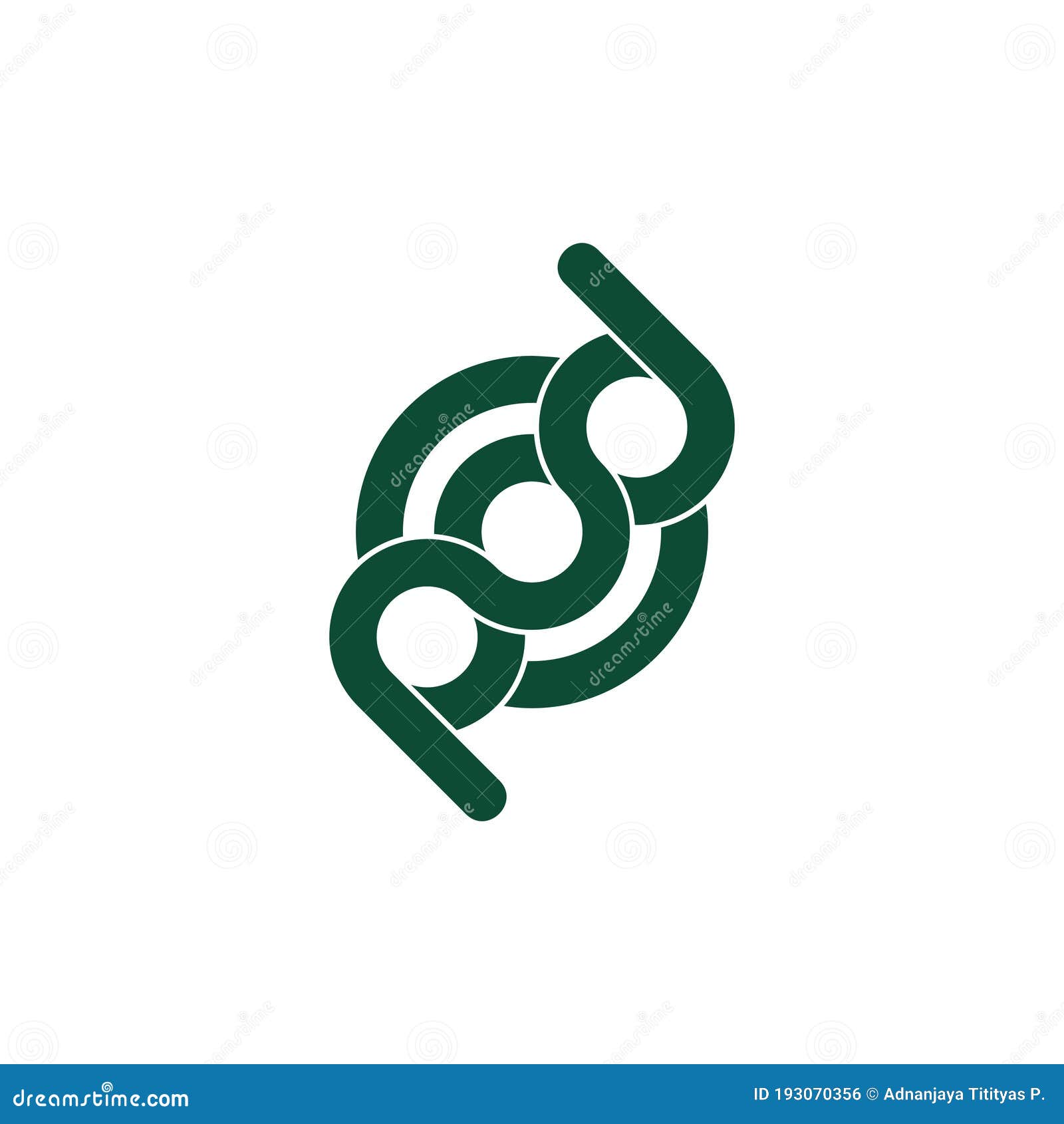 Letters Pod Linked Helix Infinity Design Logo Vector Stock Vector ...