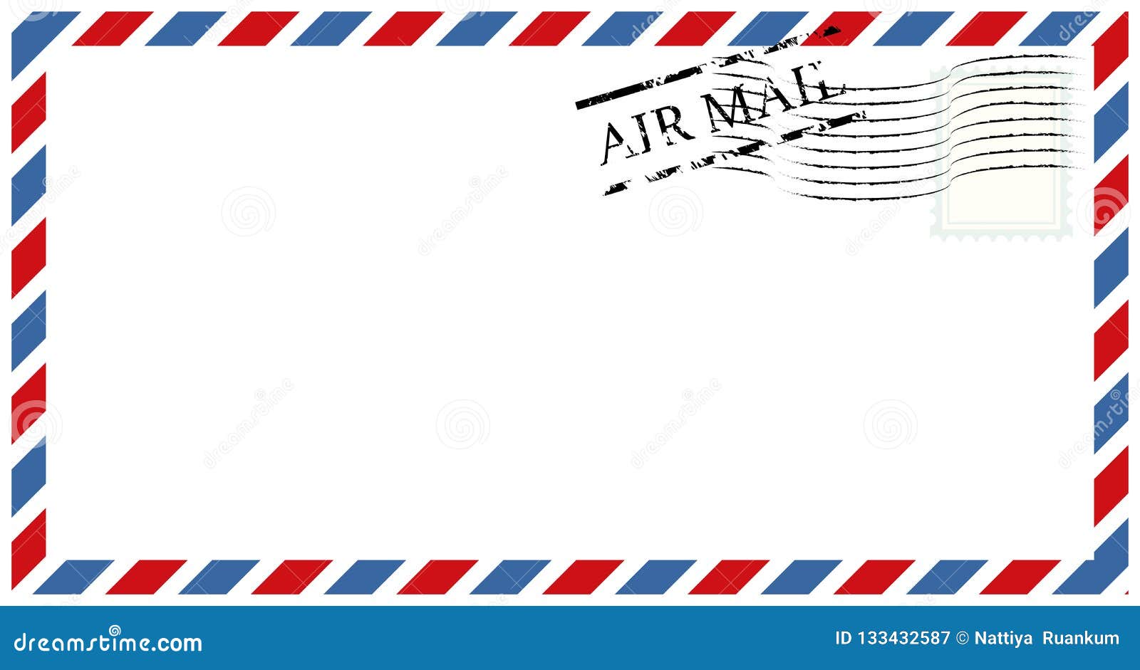 Letters and Postmarks, Airmail Designs Vector Stock Vector ...