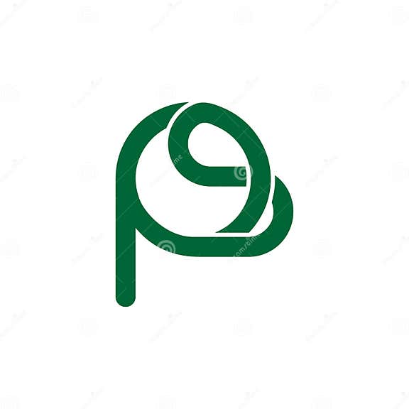 Letters Ps Linked Overlapping Line Simple Logo Vector Stock Vector ...