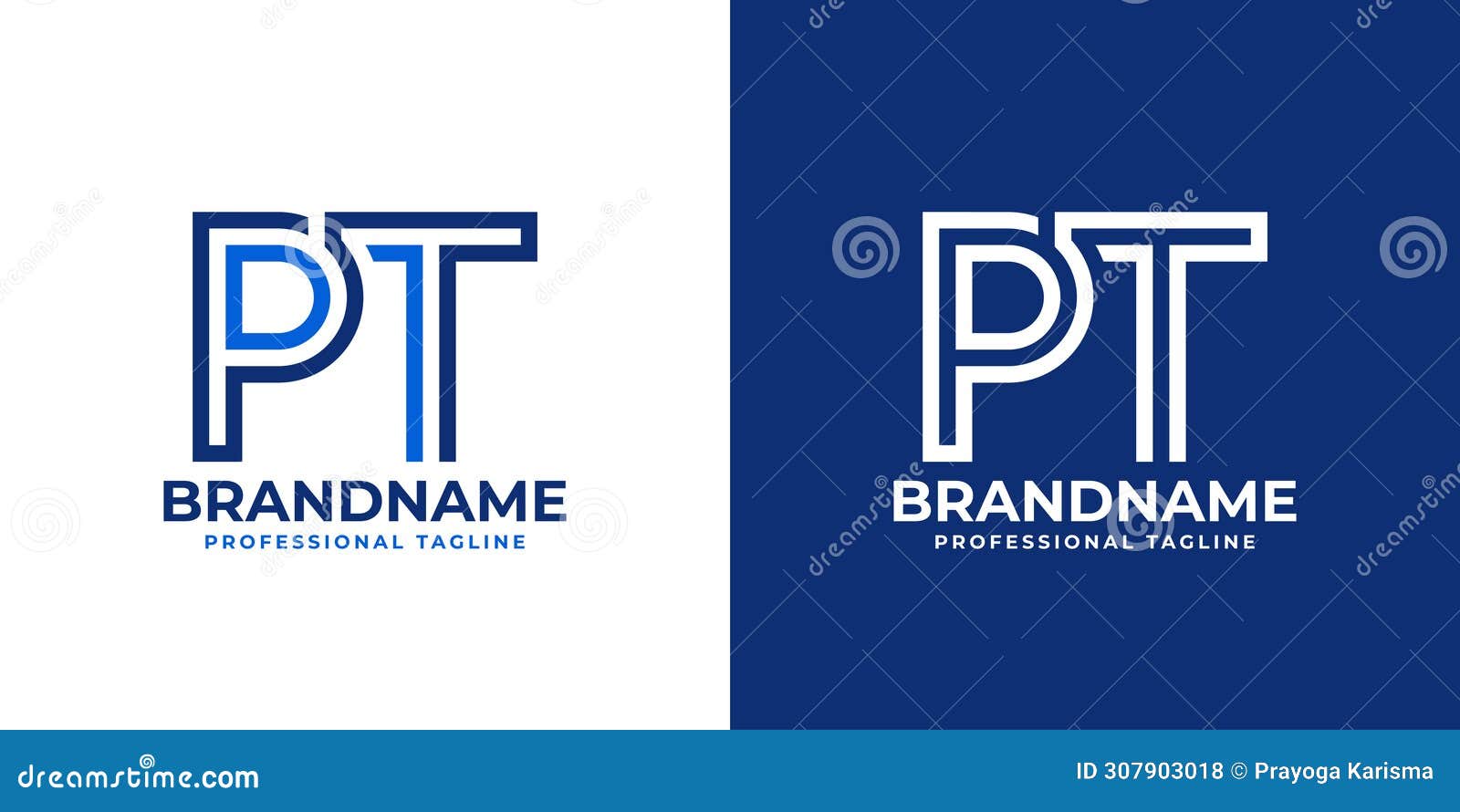 Letters PT Line Monogram Logo, Suitable for Business with PT or TP ...