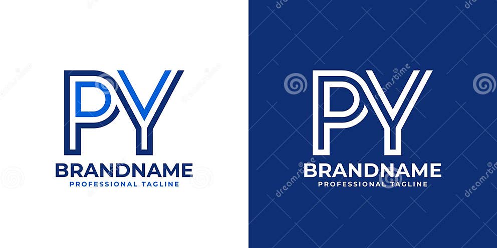 Letters PY Line Monogram Logo, Suitable for Business with PY or YP ...
