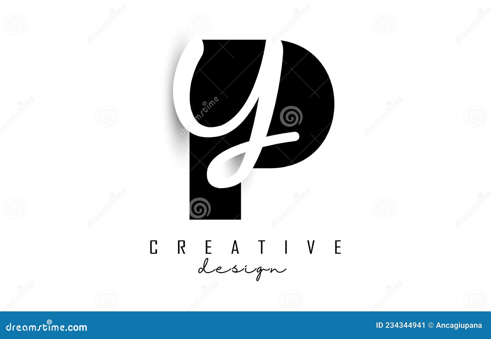 Letters PY Logo with a Minimalist Design. Letters P and Y with ...