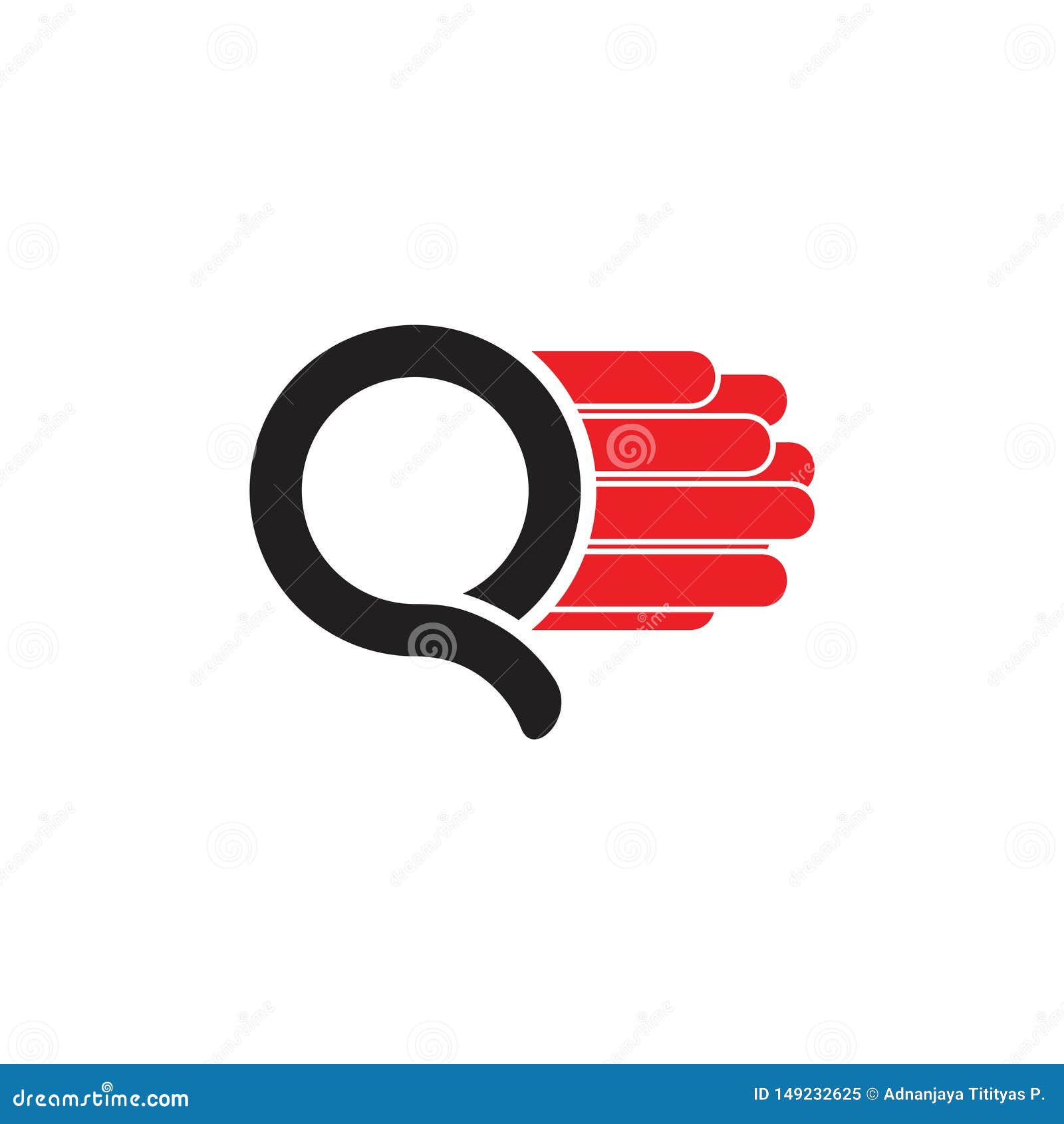 Letters Q Simple Fast Motion Logo Vector Stock Vector - Illustration of ...