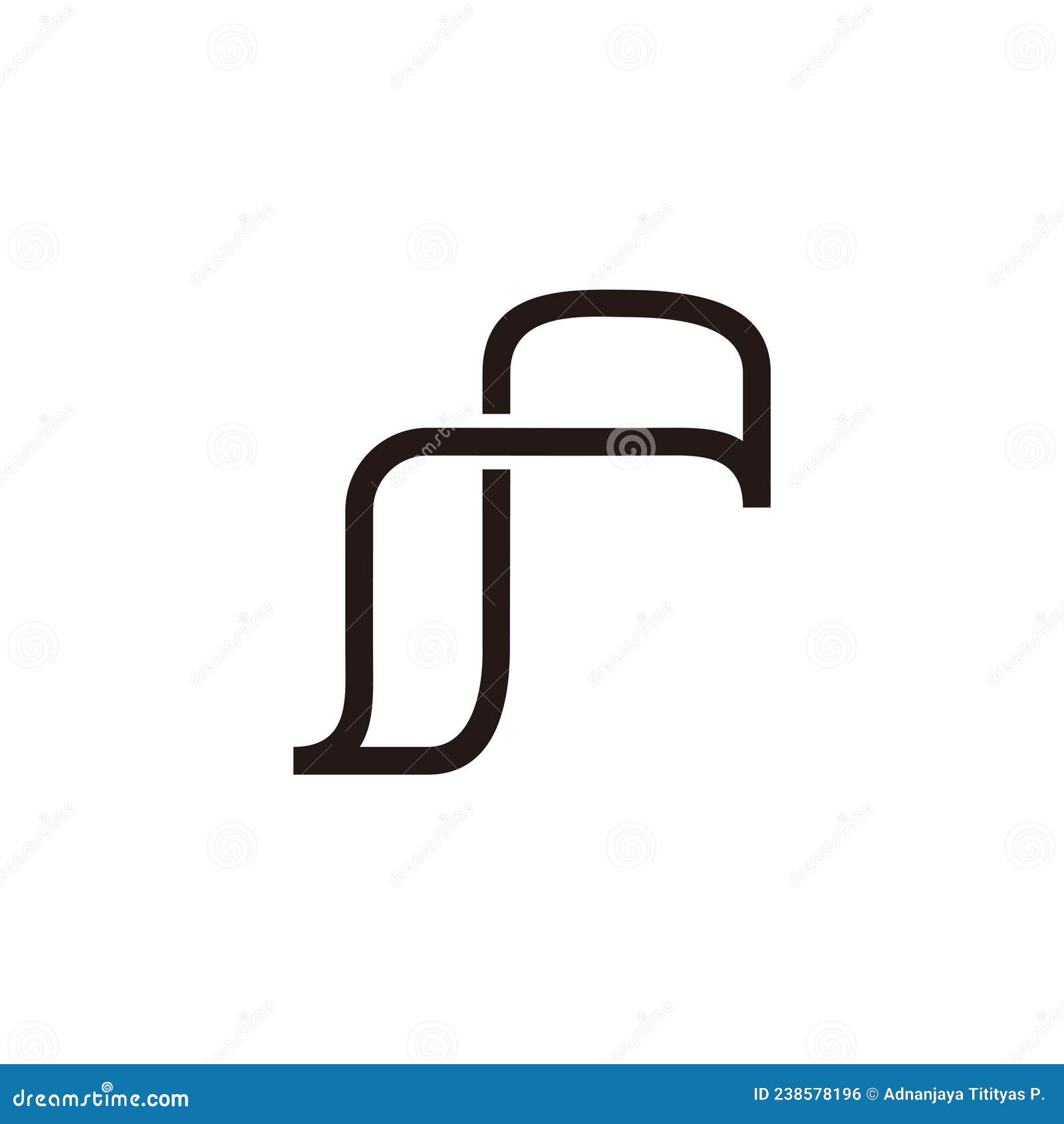 Letters R Infinity Linear Curves Geometric Simple Logo Vector Stock ...