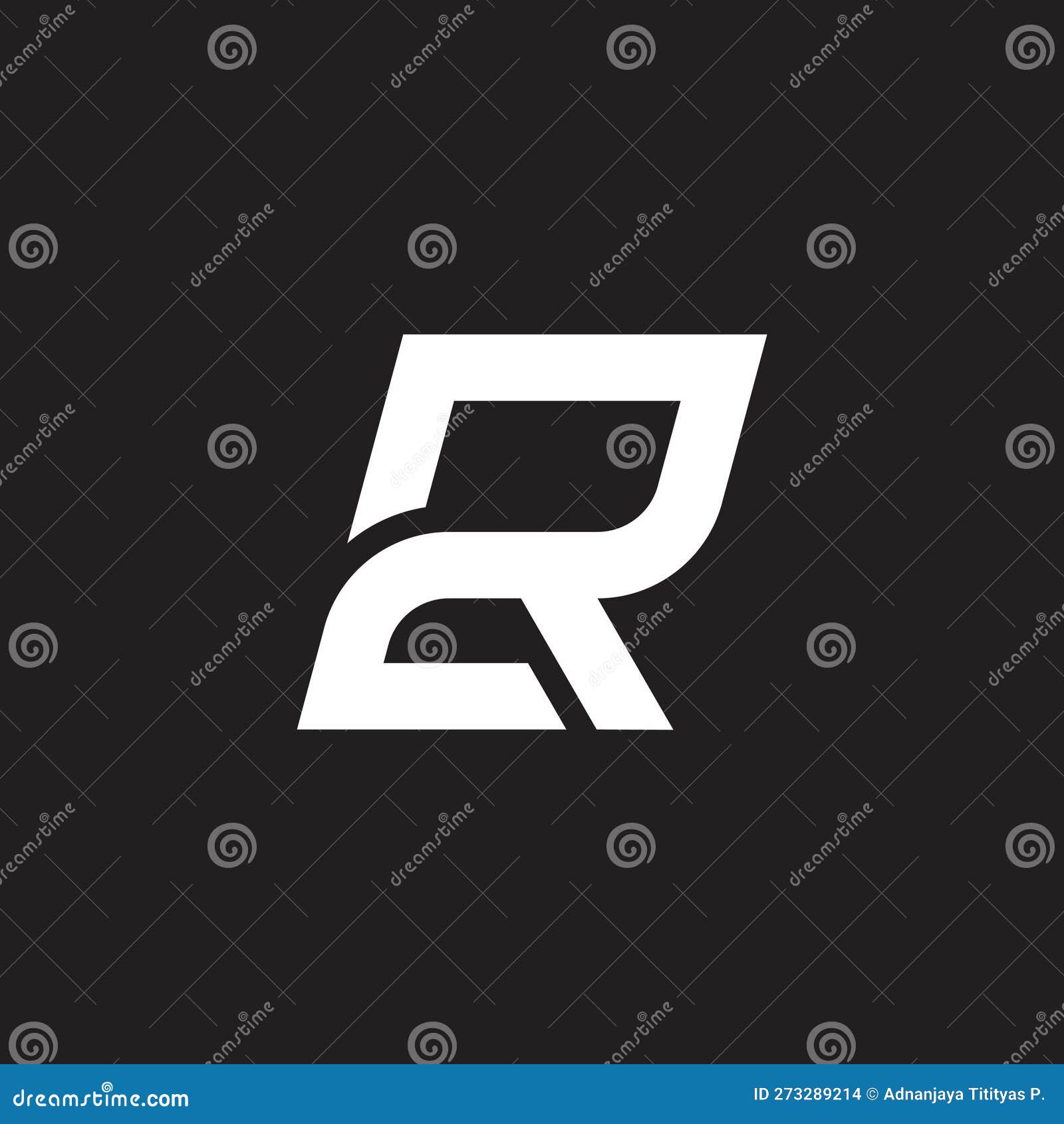 Letters 2r Simple Geometric Line Logo Vector Stock Vector ...