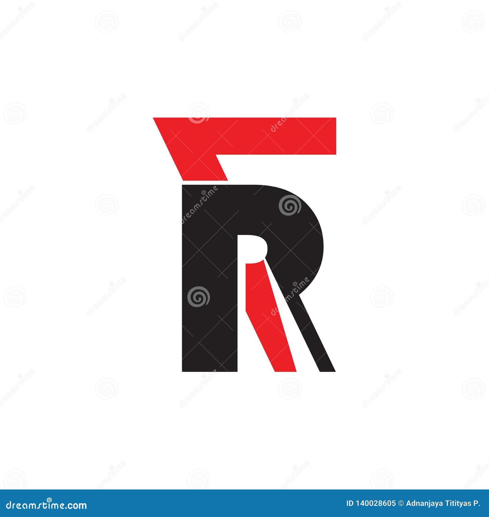 Letters R7 Simple Geometric Logo Vector Stock Vector - Illustration of ...