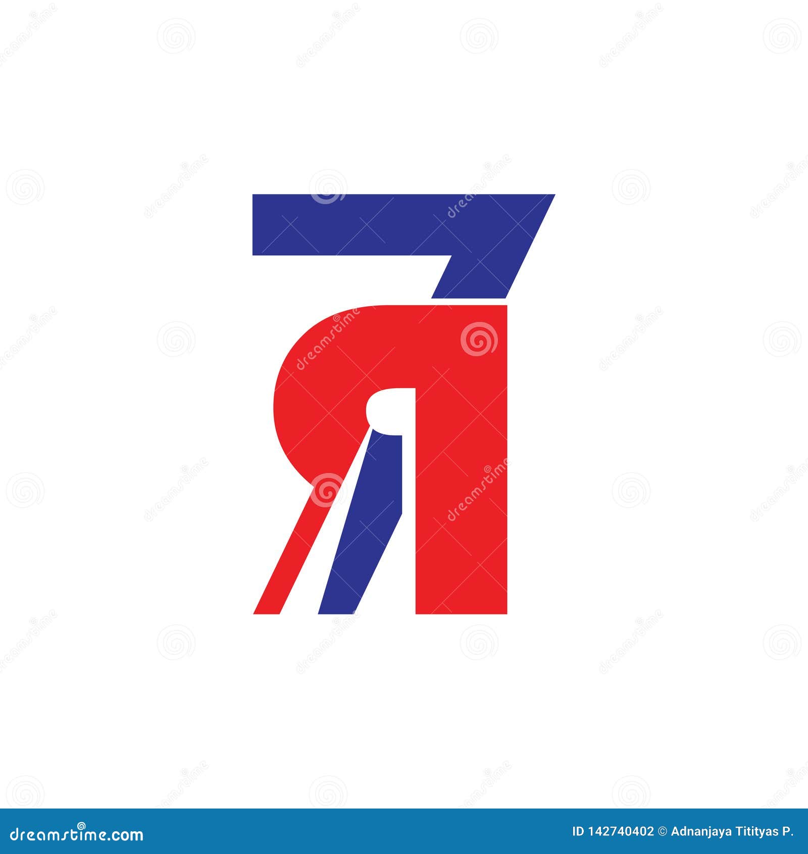 Letters R7 Simple Geometric Logo Vector Stock Vector - Illustration of ...