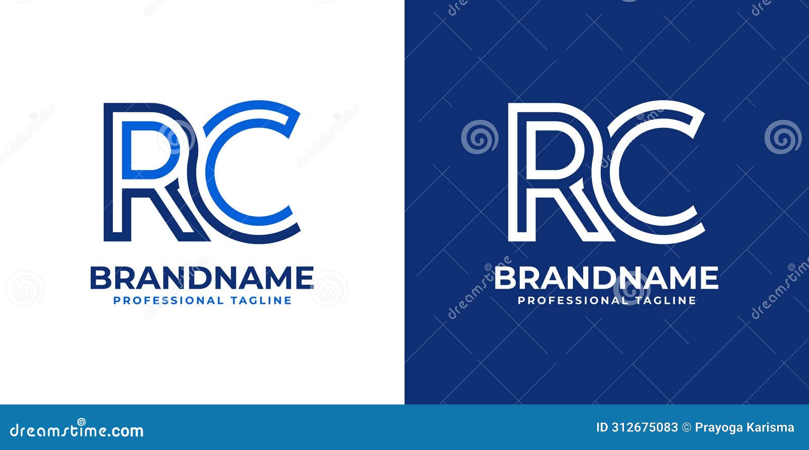 Letters RC Line Monogram Logo, Suitable for Business with RC or CR ...