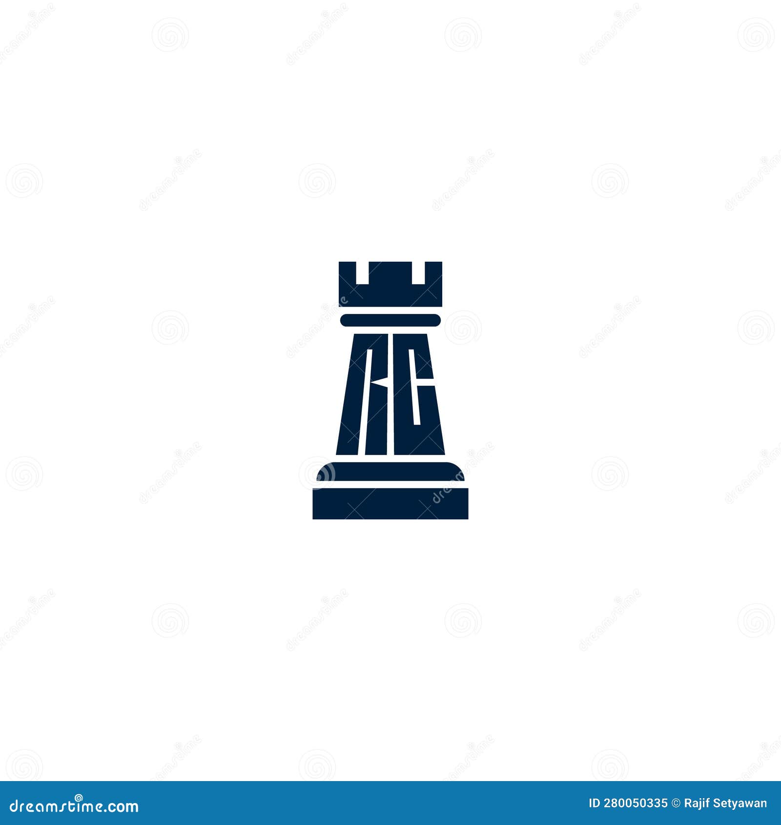 Letters RC Rook Chess Logo Design Vector Stock Vector - Illustration of ...