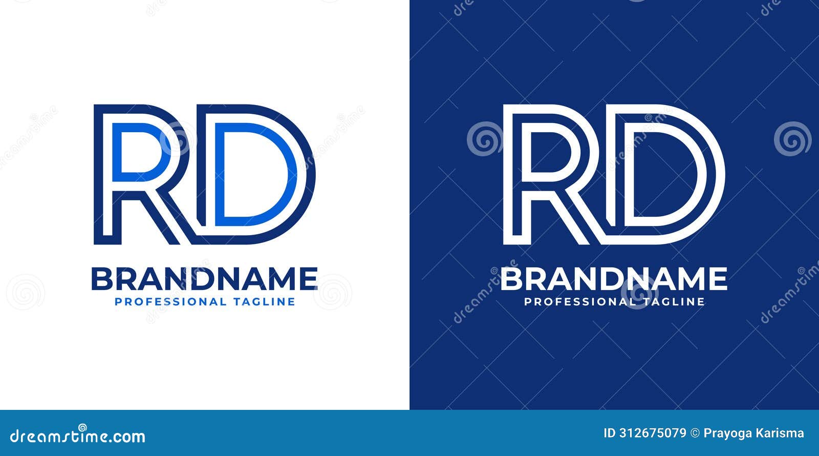 Letters RD Line Monogram Logo, Suitable for Business with RD or DR ...