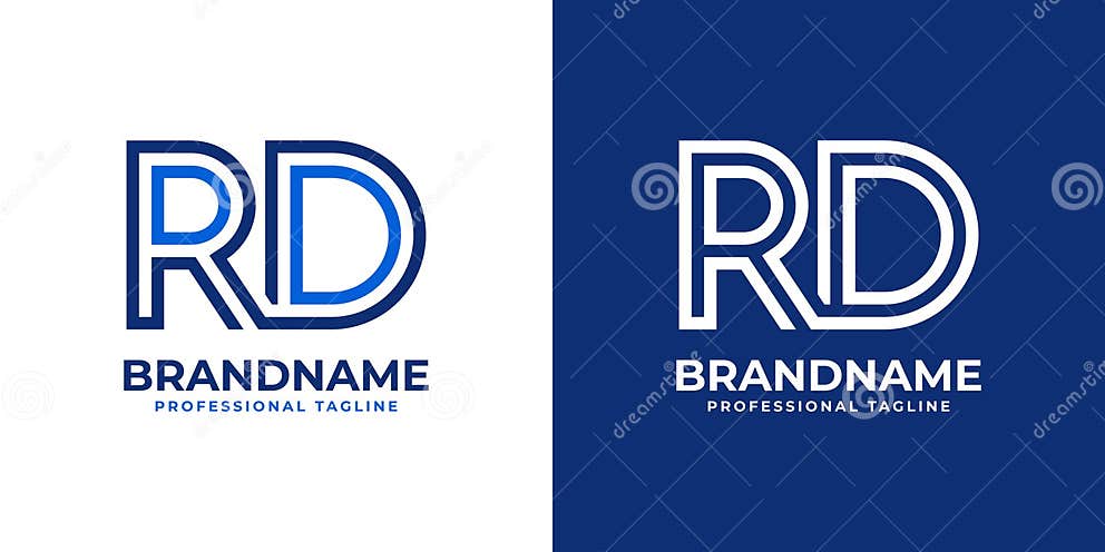 Letters RD Line Monogram Logo, Suitable for Business with RD or DR ...