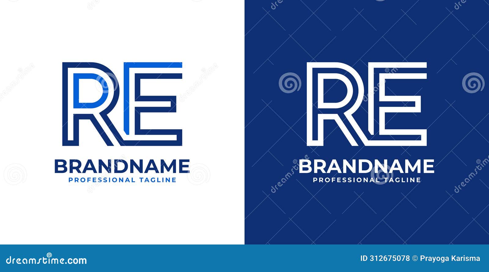 Letters RE Line Monogram Logo, Suitable for Business with RE or ER ...