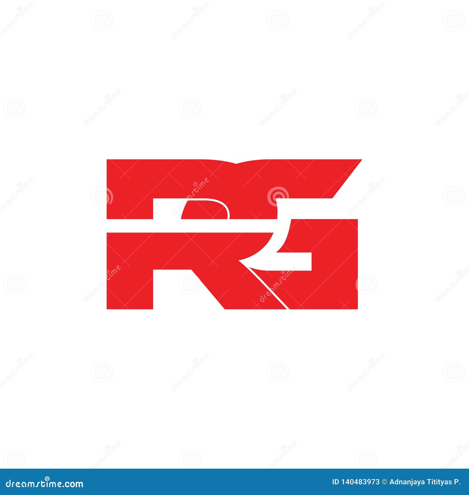 Letters Rg Simple Linked Geometric Monogram Logo Vector Stock Vector ...