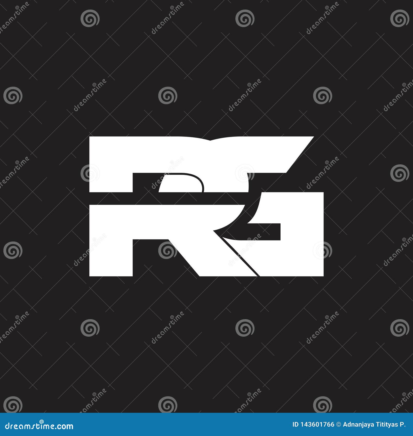 Letters Rg Simple Linked Geometric Monogram Logo Vector Stock Vector ...