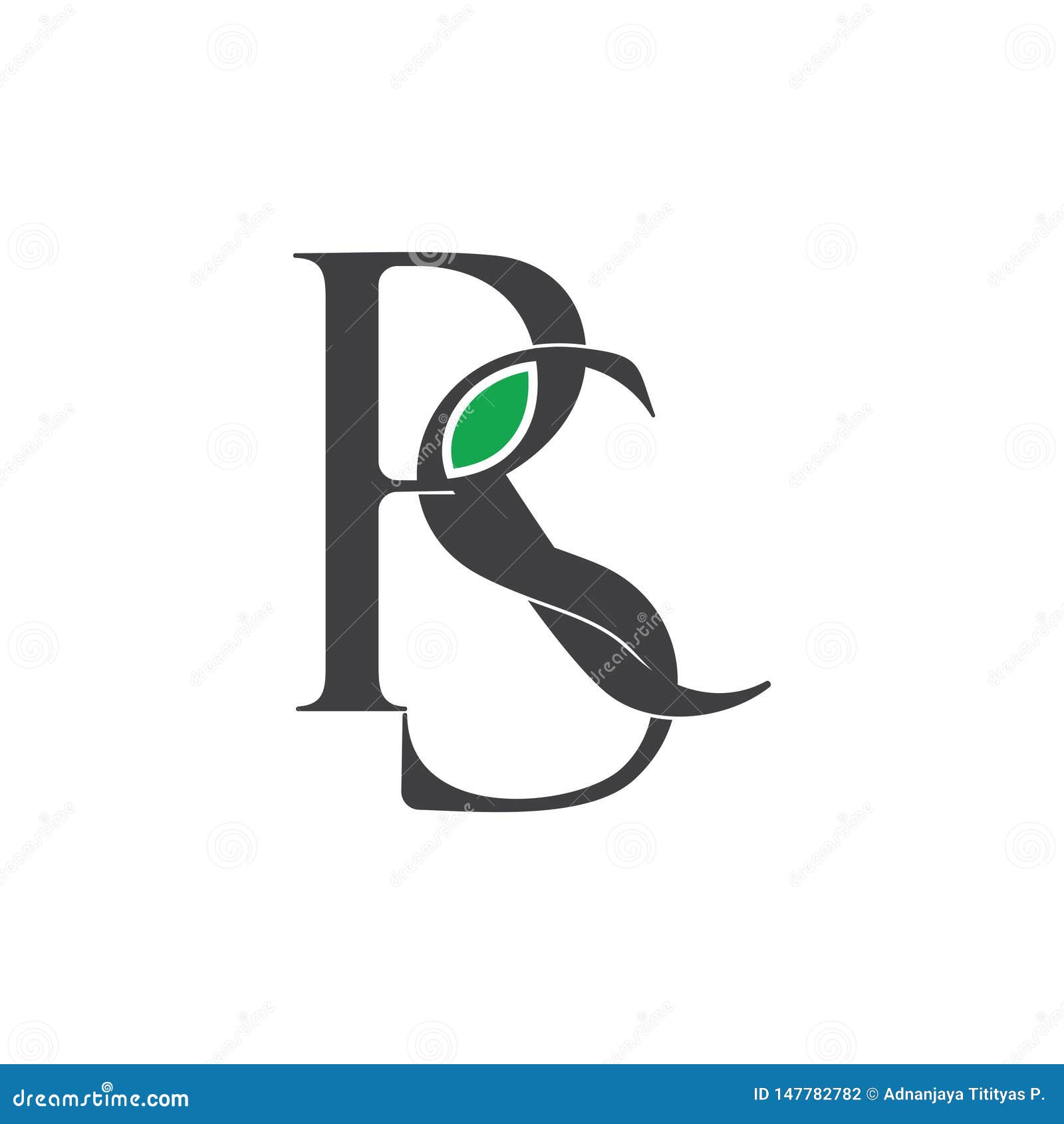 Letters Rs Green Leaf Simple Linked Logo Vector Stock Vector ...