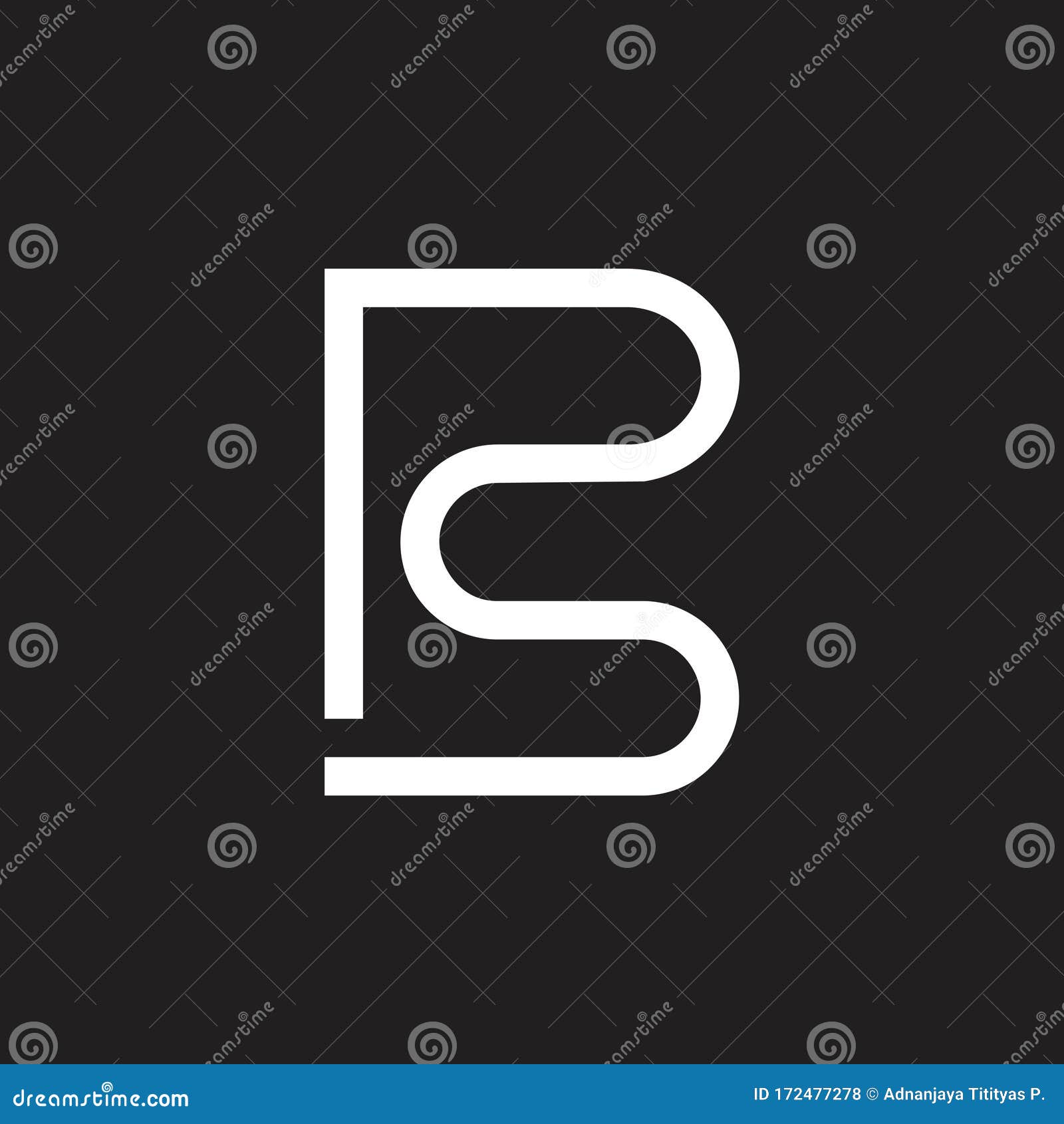 Letters Rs Simple Linked Lines Logo Stock Vector - Illustration of ...