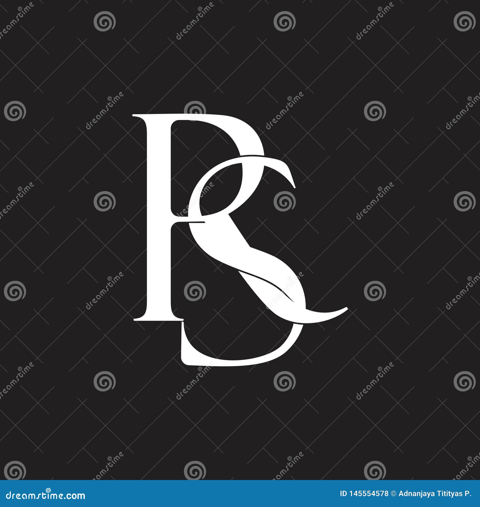 Letters Rs Simple Linked Logo Vector Stock Vector - Illustration of ...