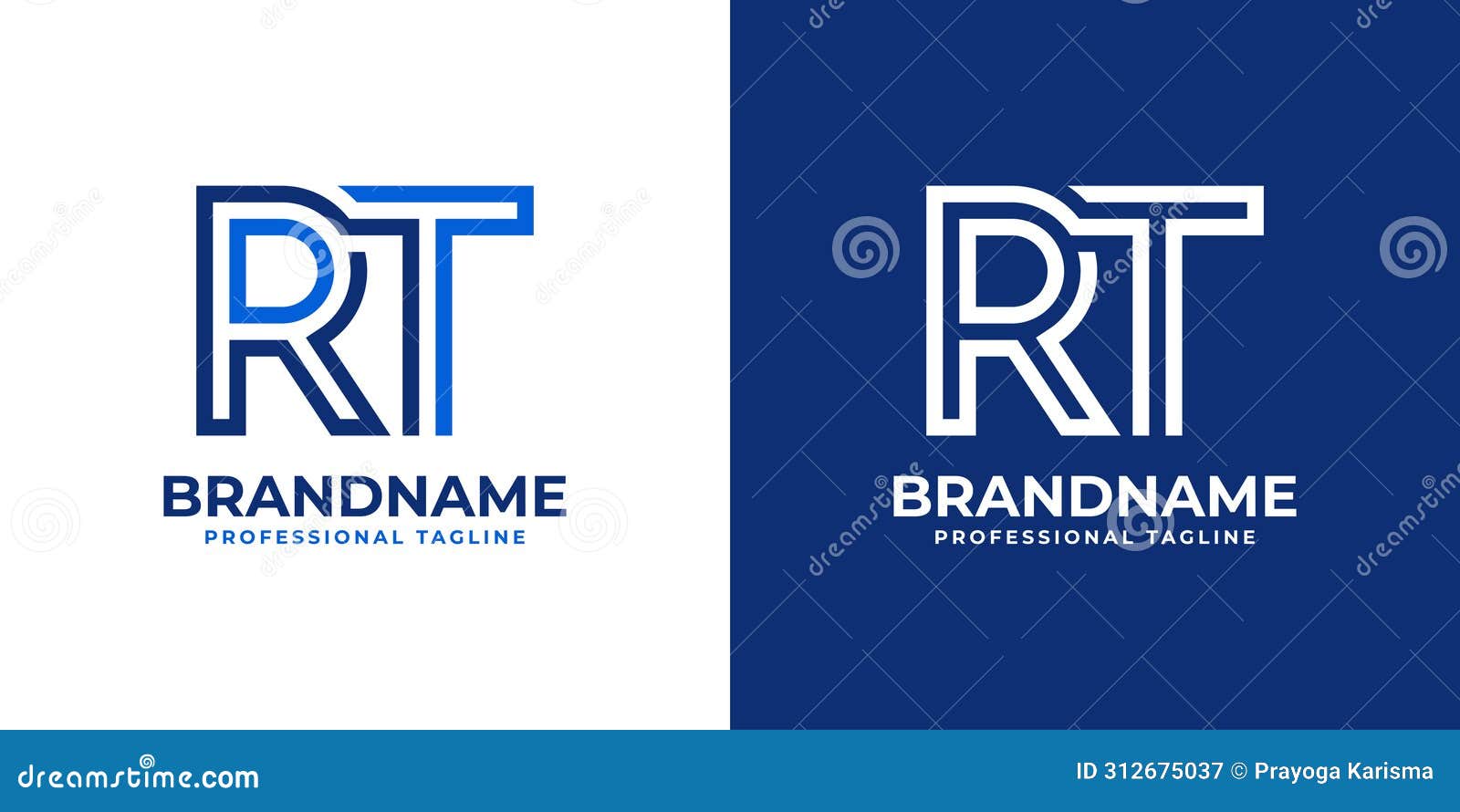 Letters RT Line Monogram Logo, Suitable for Business with RT or TR ...