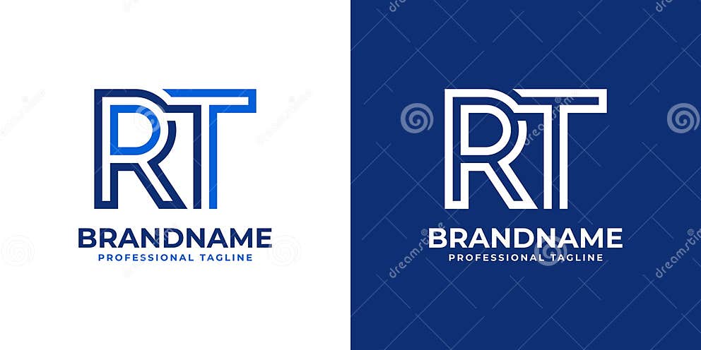 Letters RT Line Monogram Logo, Suitable for Business with RT or TR ...