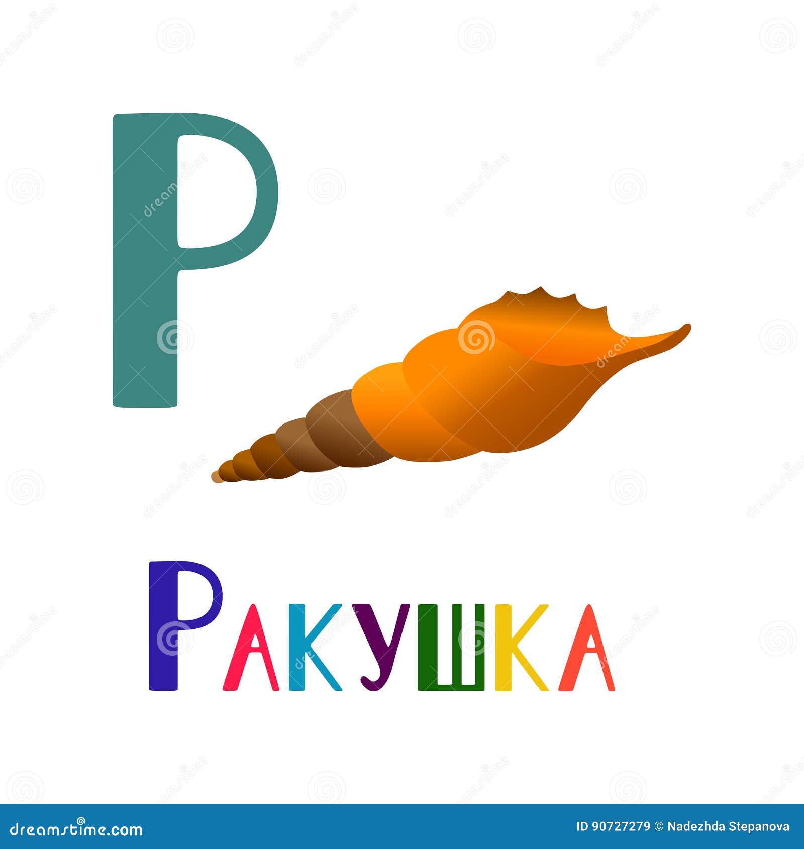 The Letters of the Russian Alphabet. Vector Image of a Shell Stock ...