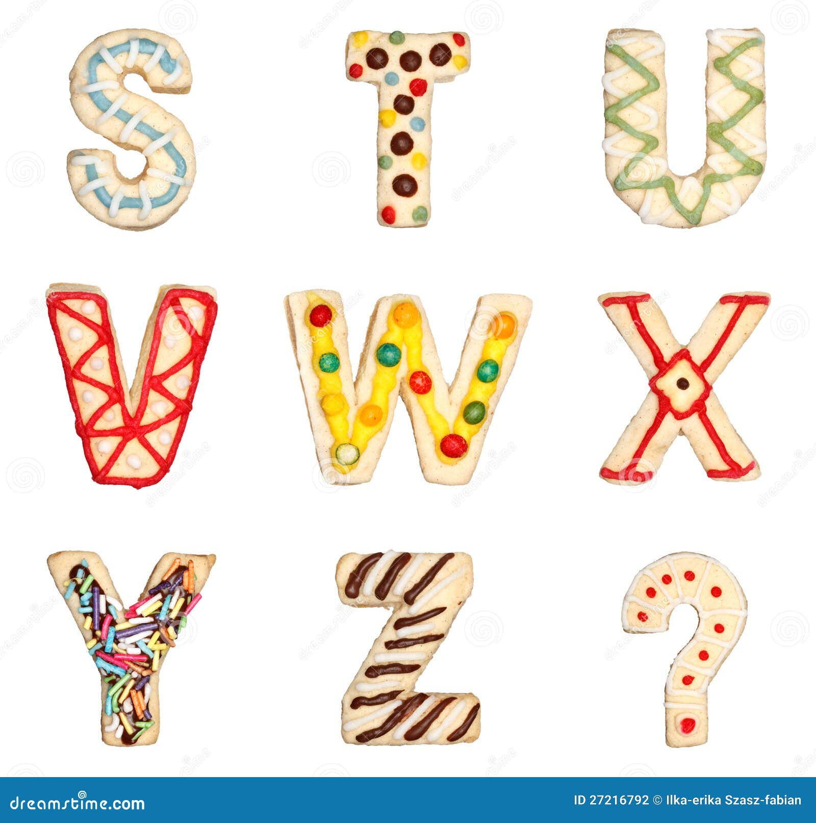 Letters S To Z from Decorated Cookies Stock Illustration - Illustration ...