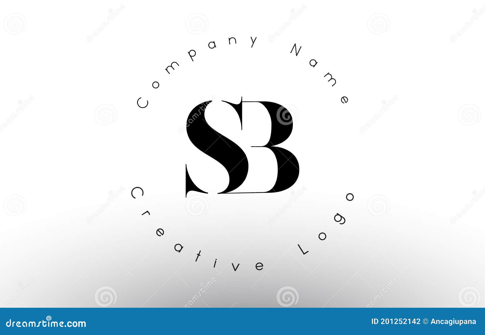 Letters Sb S B Logo with a Minimalist Design. Simple SV S V Icon with ...