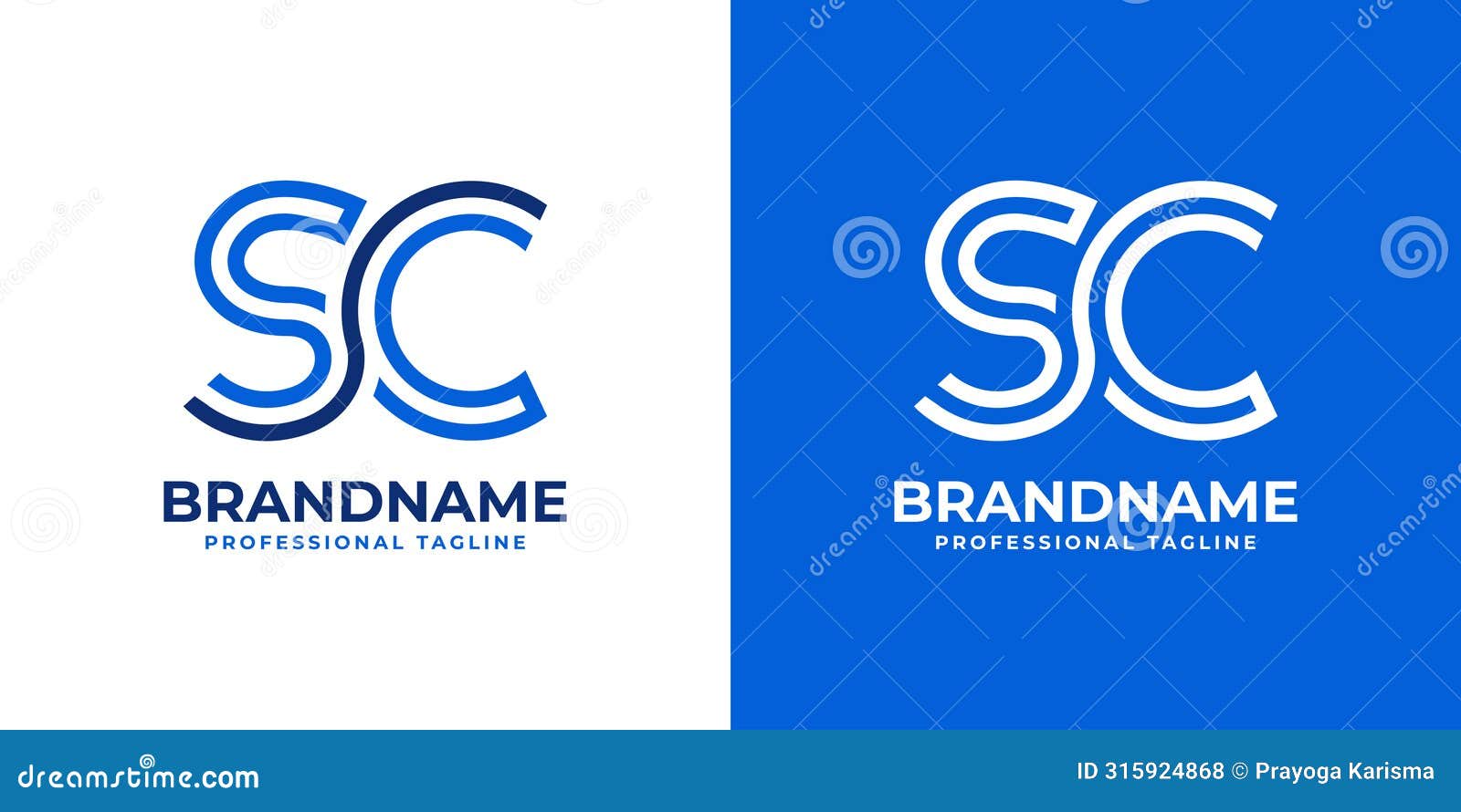 Letters SC Line Monogram Logo, Suitable for Business with SC or CS ...