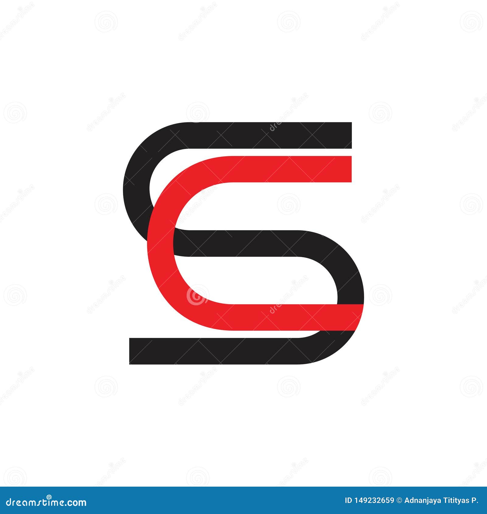 Letters Sc Simple Line Geometric Logo Vector Stock Vector ...