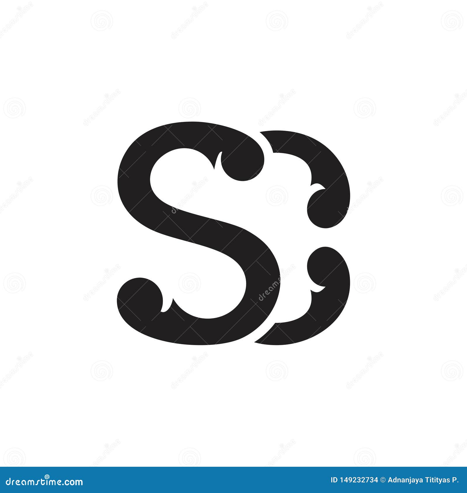 Letters Sc Simple Linked Logo Vector Stock Vector - Illustration of ...