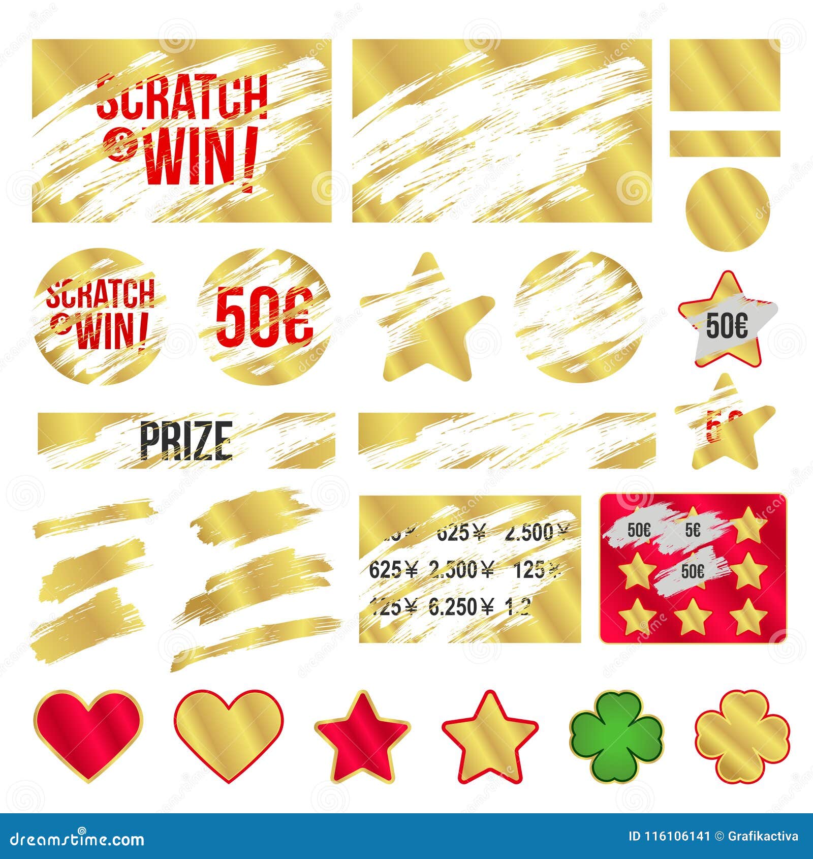 Letters Scratch To Win. with Effect from Scratch Marks Stock Vector ...