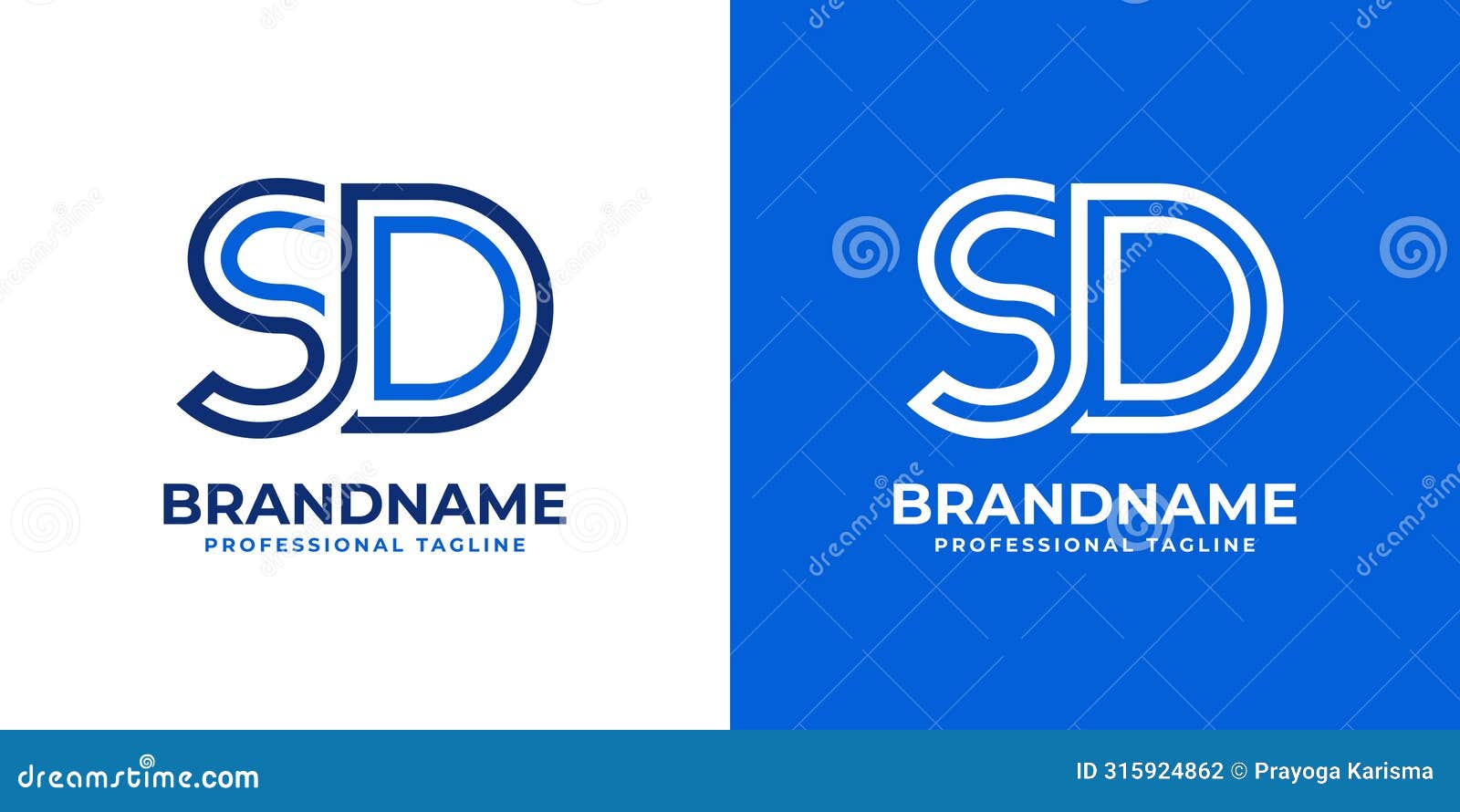 Letters SD Line Monogram Logo, Suitable for Business with SD or DS ...