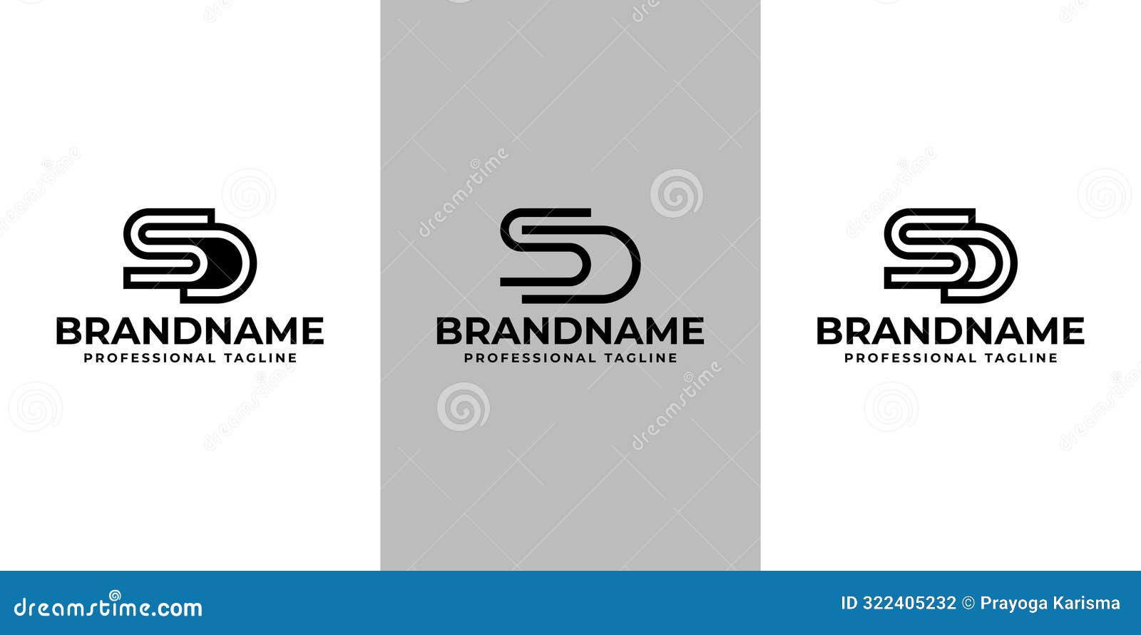 Letters SD Monogram Logo Set, Versatile for Businesses with SD or DS ...