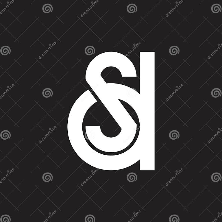 Letters Sd Simple Flat Geometric Line Logo Vector Stock Vector ...