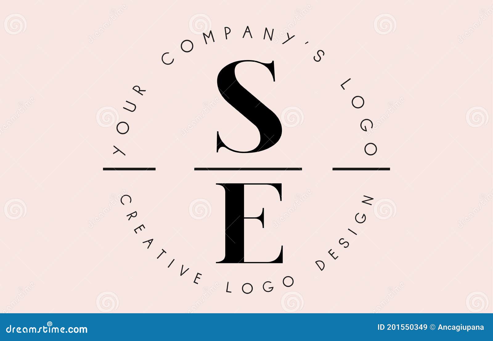 Letters SE S E Logo Set As a Stamp or Personal Signature. Simple SE ...