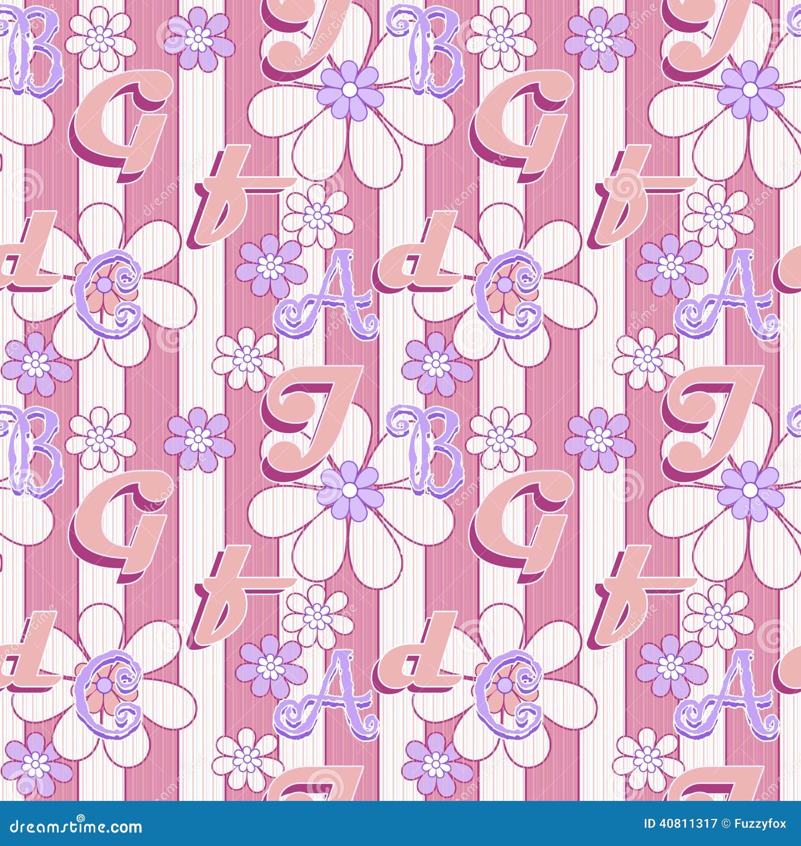 Letters Seamless Pattern Pink Stock Illustration - Illustration of ...