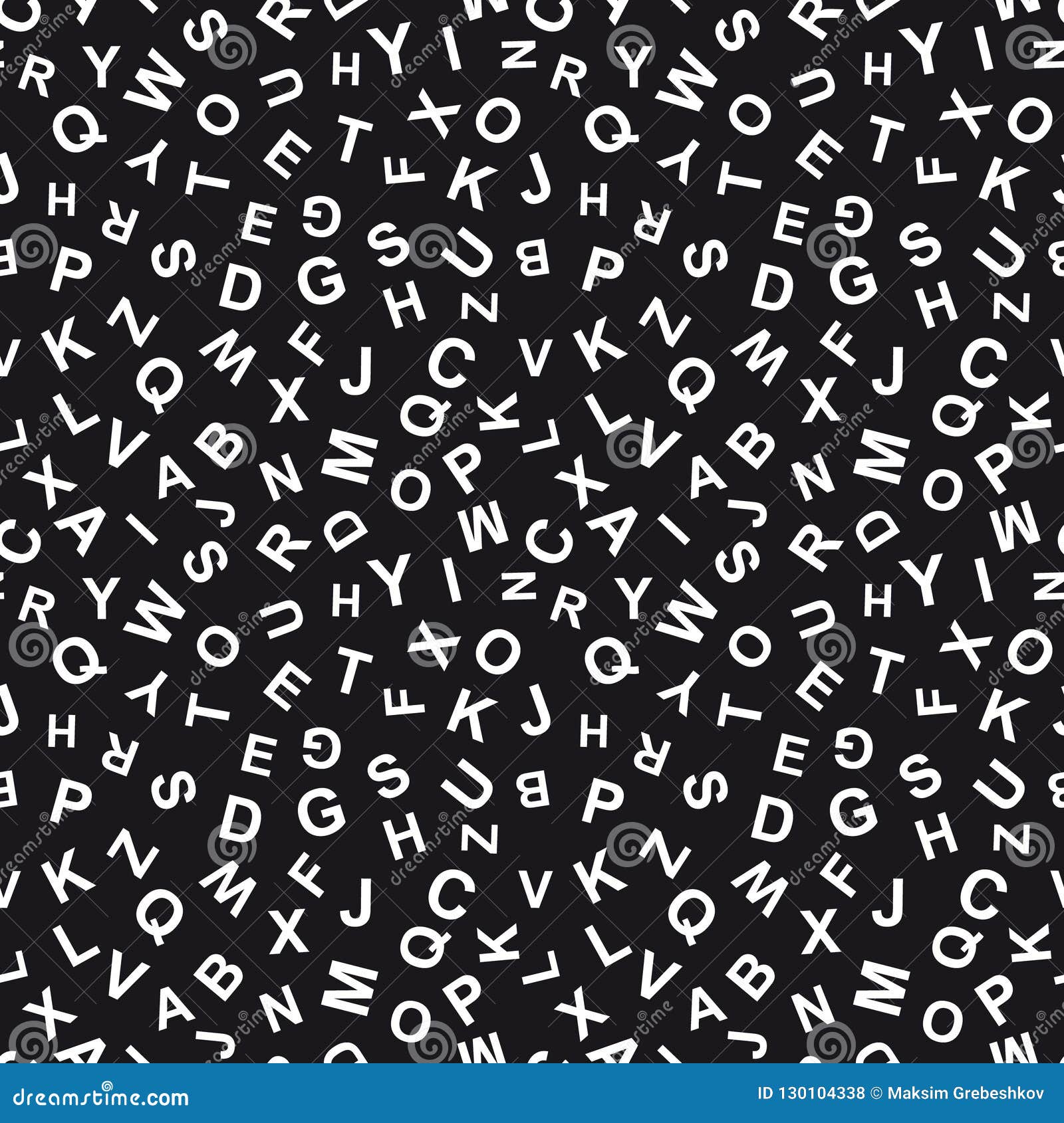 Letters Seamless Pattern stock illustration. Illustration of cover ...