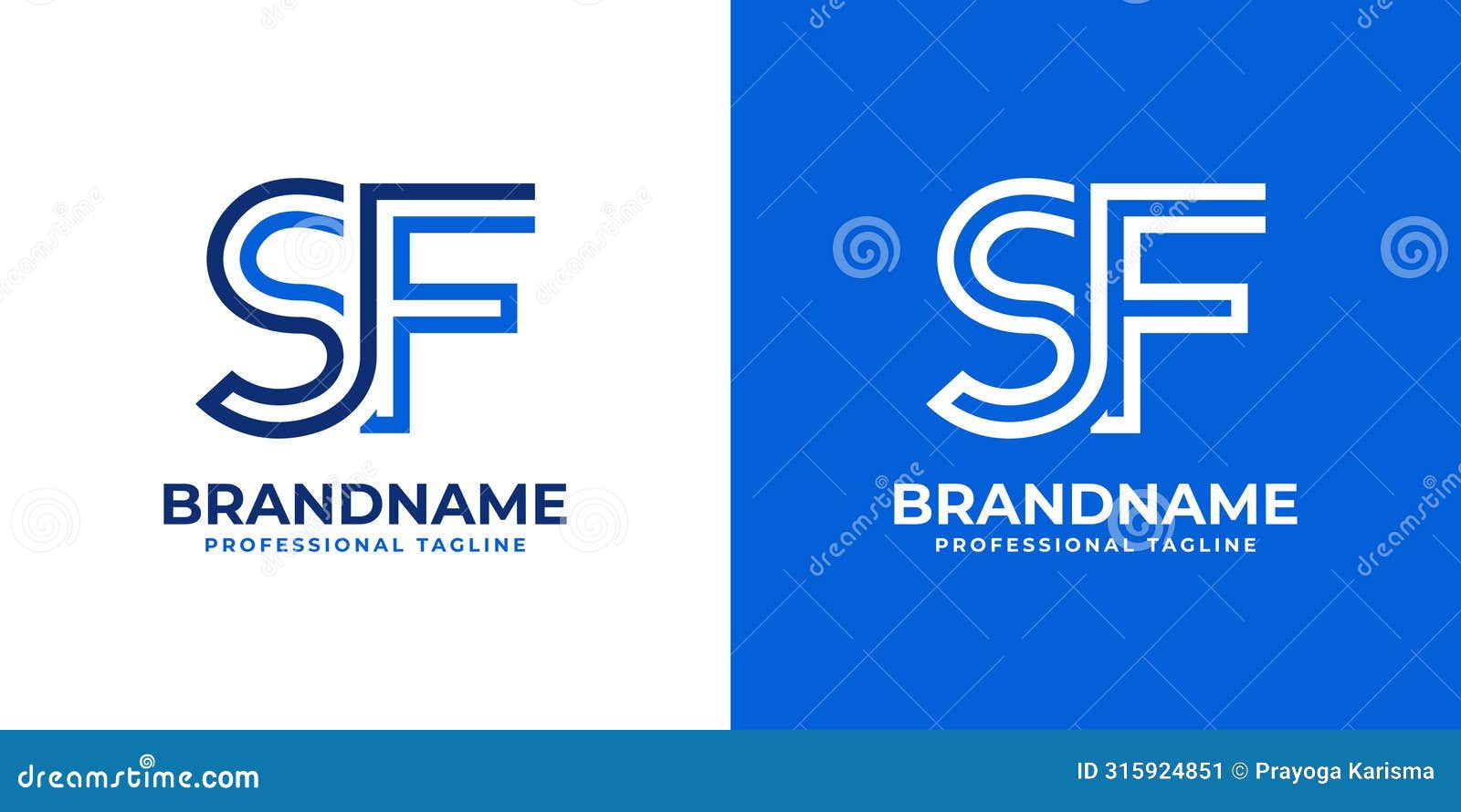Letters SF Line Monogram Logo, Suitable for Business with SF or FS ...