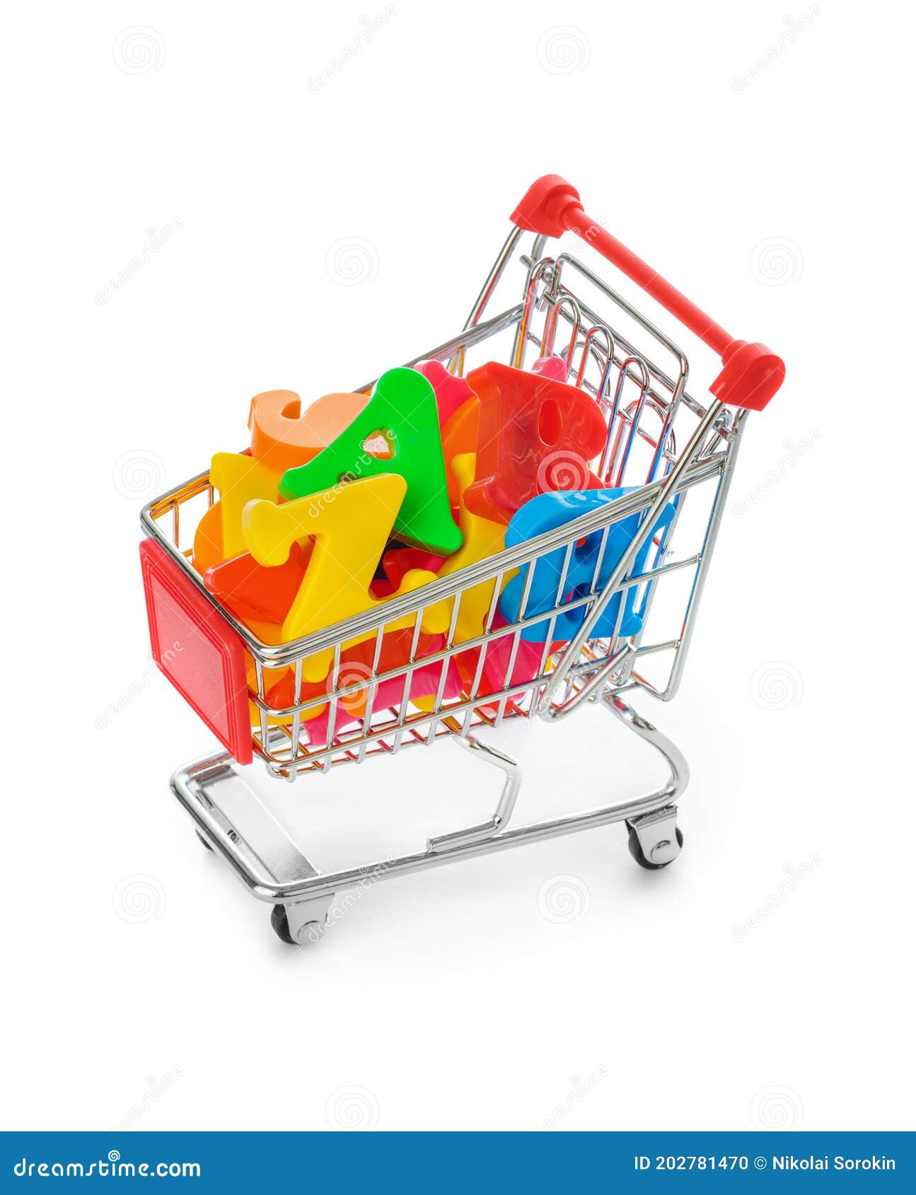 Letters in shopping cart stock photo. Image of sale - 202781470