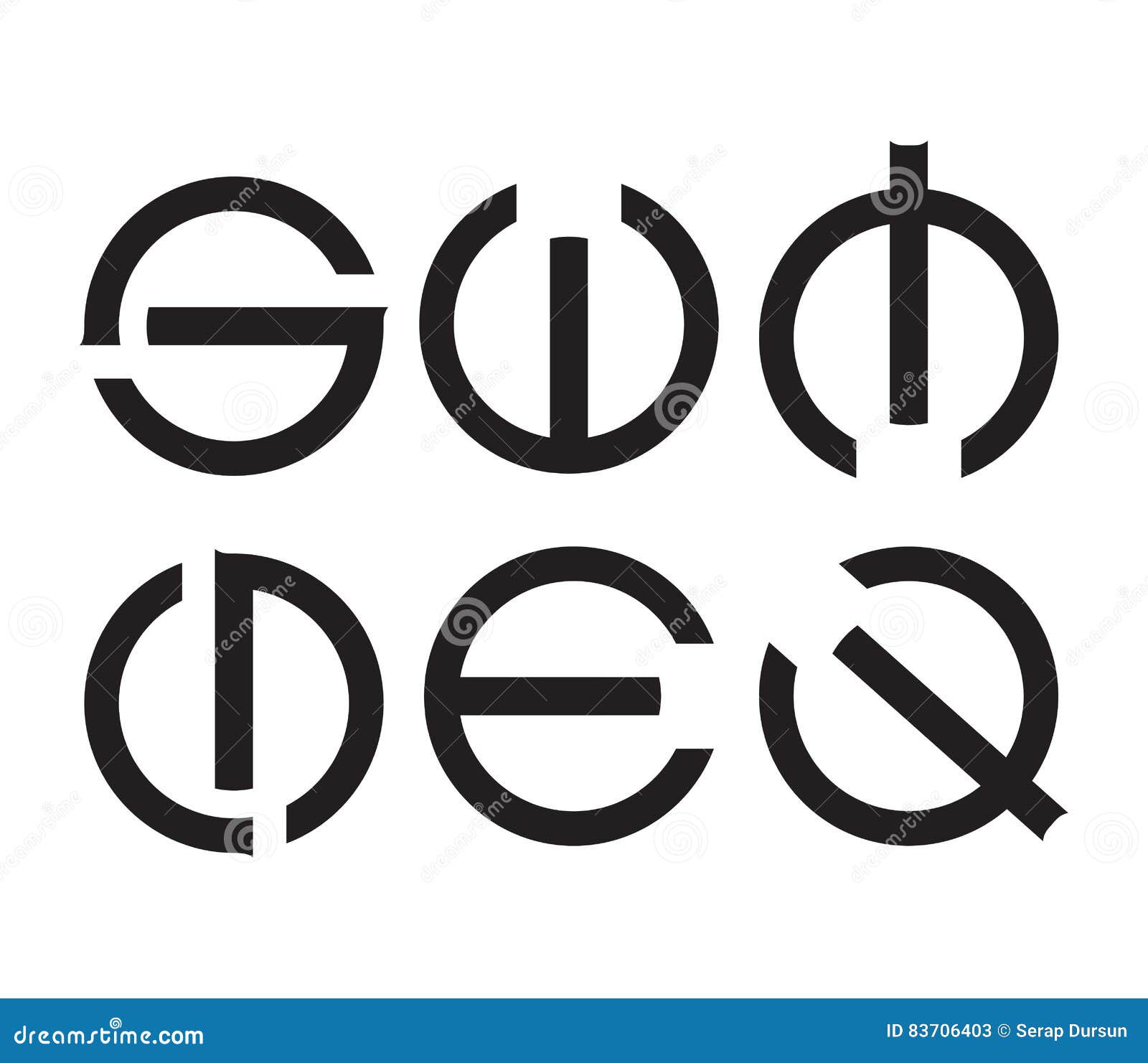 Letters Sign Concept Design Stock Illustration - Illustration of ...