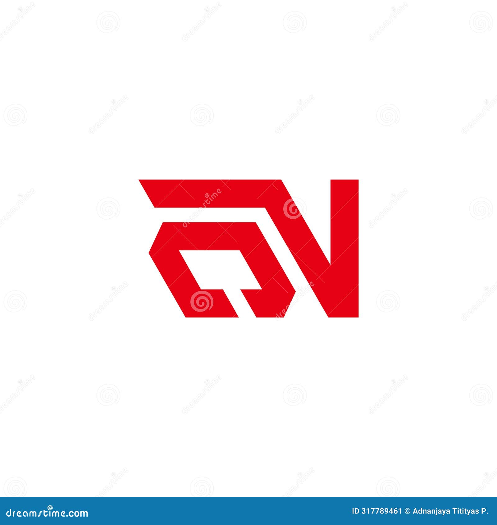 Letters on Simple Geometric Line Logo Vector Stock Vector ...