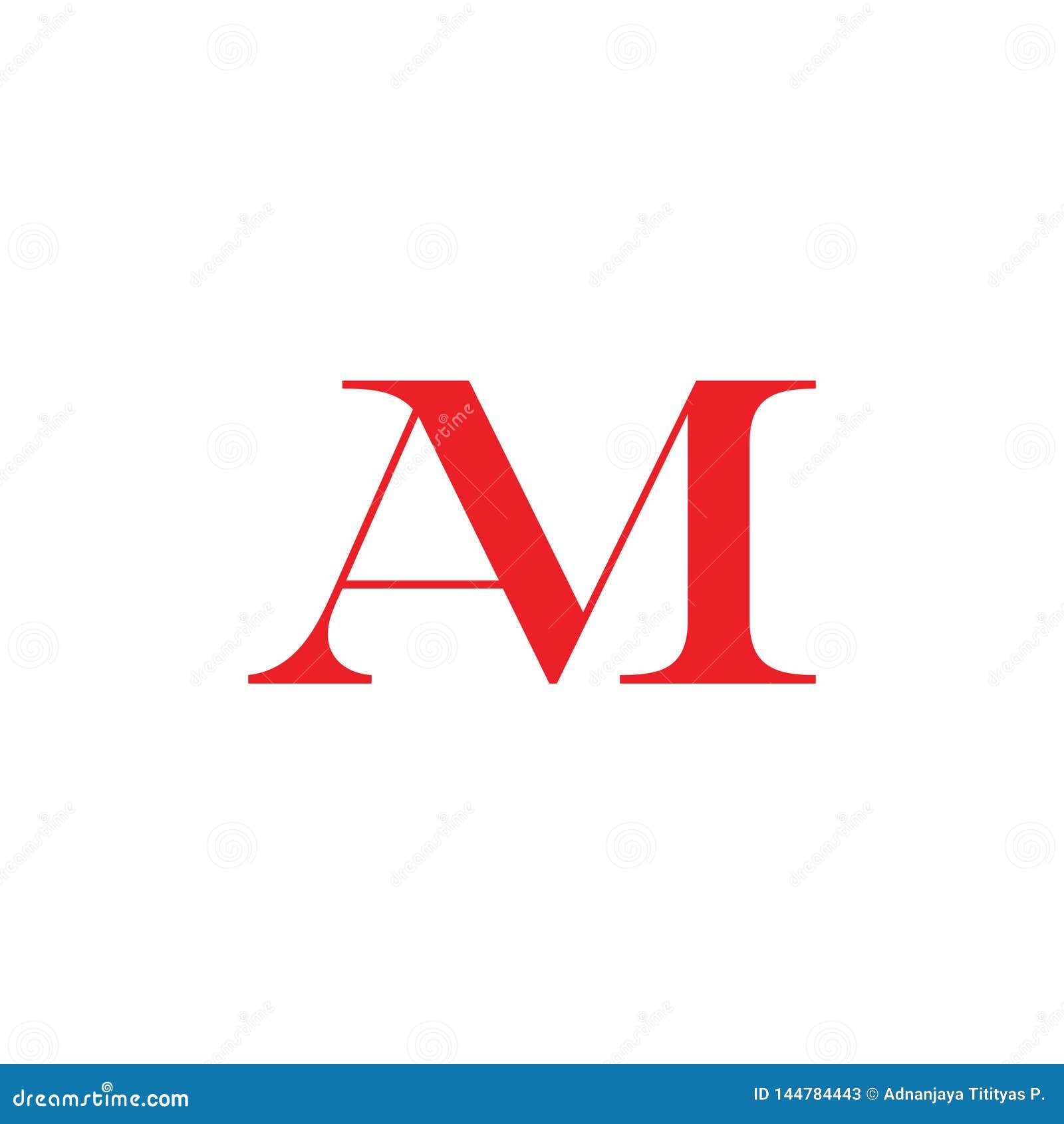 Letters am Simple Linked Logo Vector Stock Vector - Illustration of ...