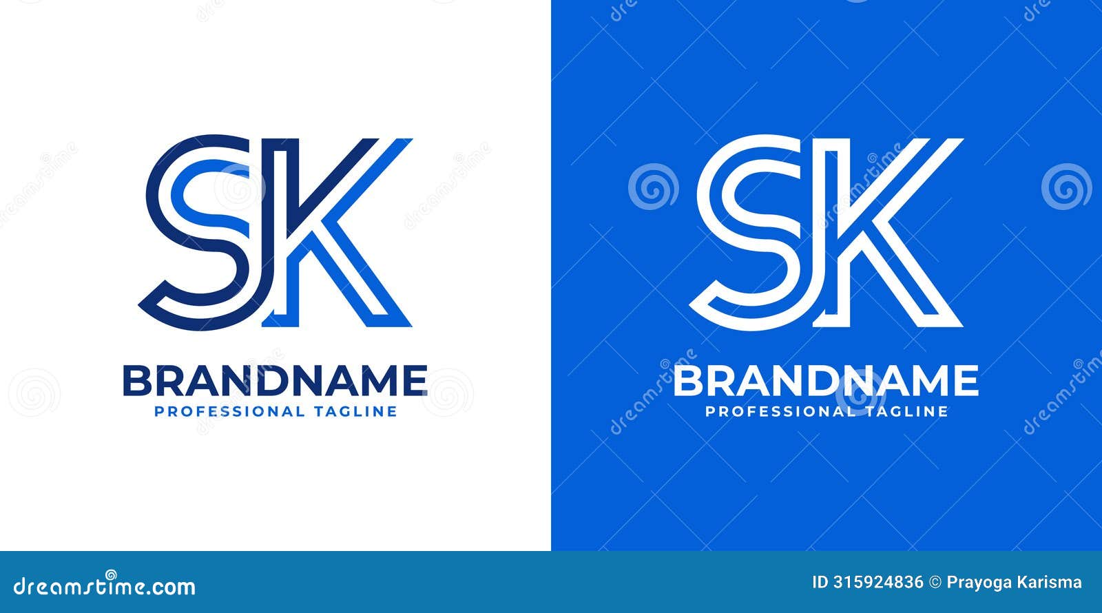 Letters SK Line Monogram Logo, Suitable for Business with SK or KS ...