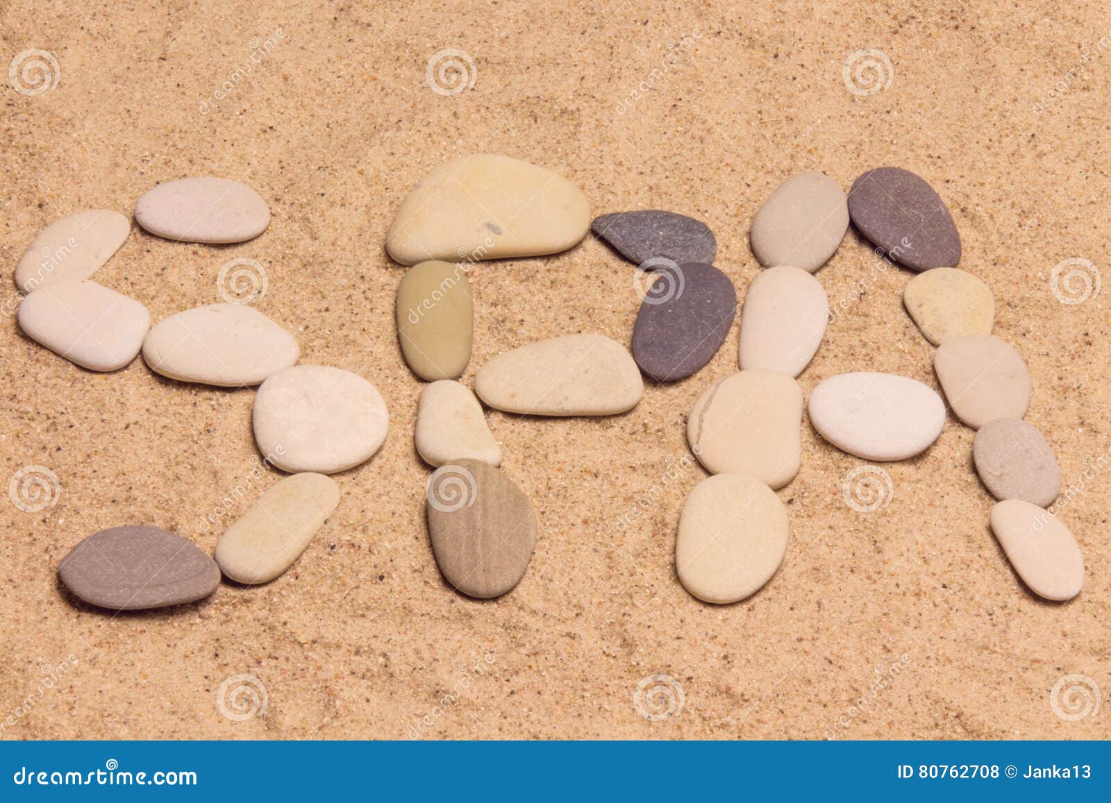 Letters SPA on the sand stock photo. Image of texture - 80762708